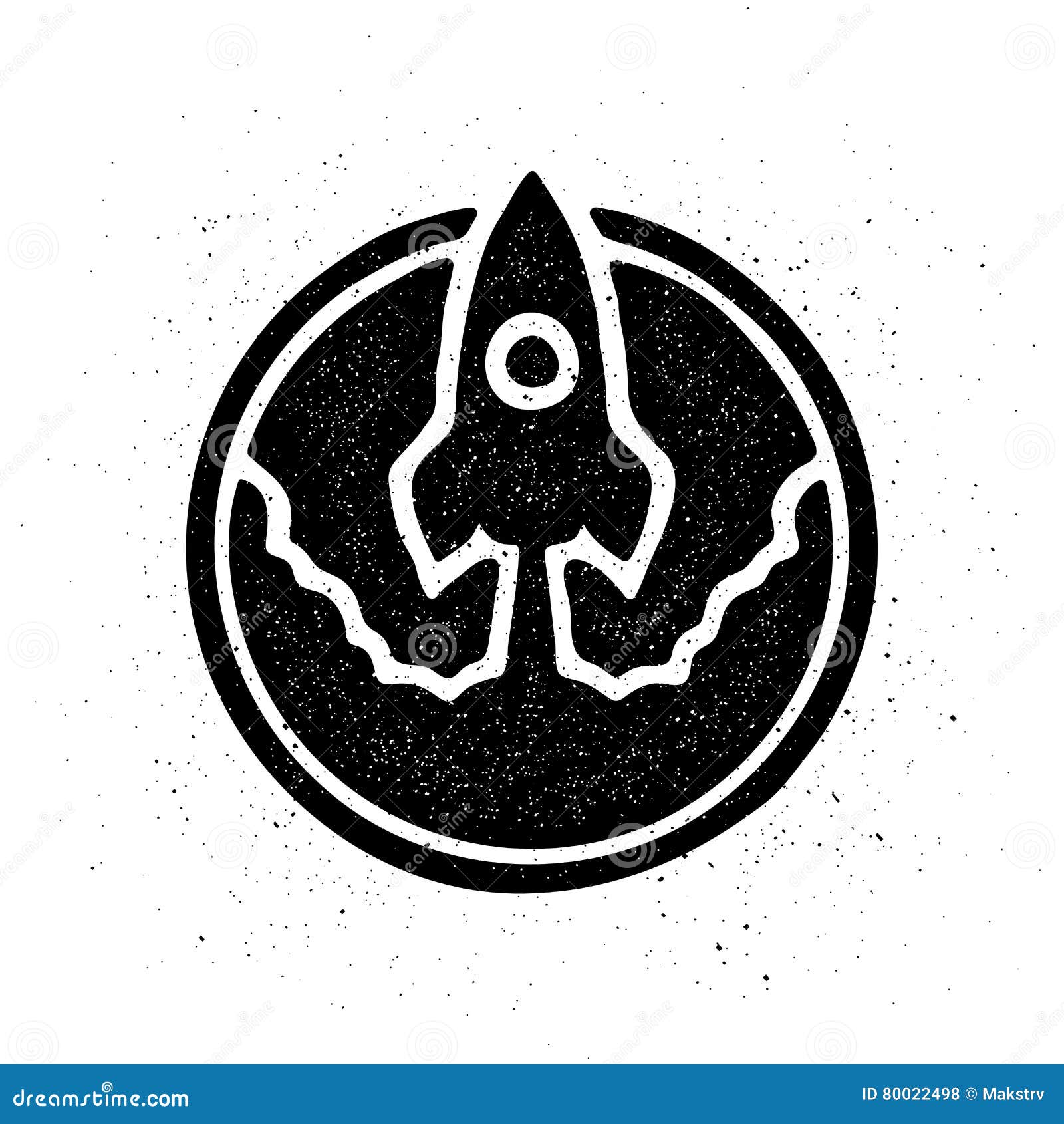 The Rocket Takes Off, Logo, Symbol. Stock Vector - Illustration of ...