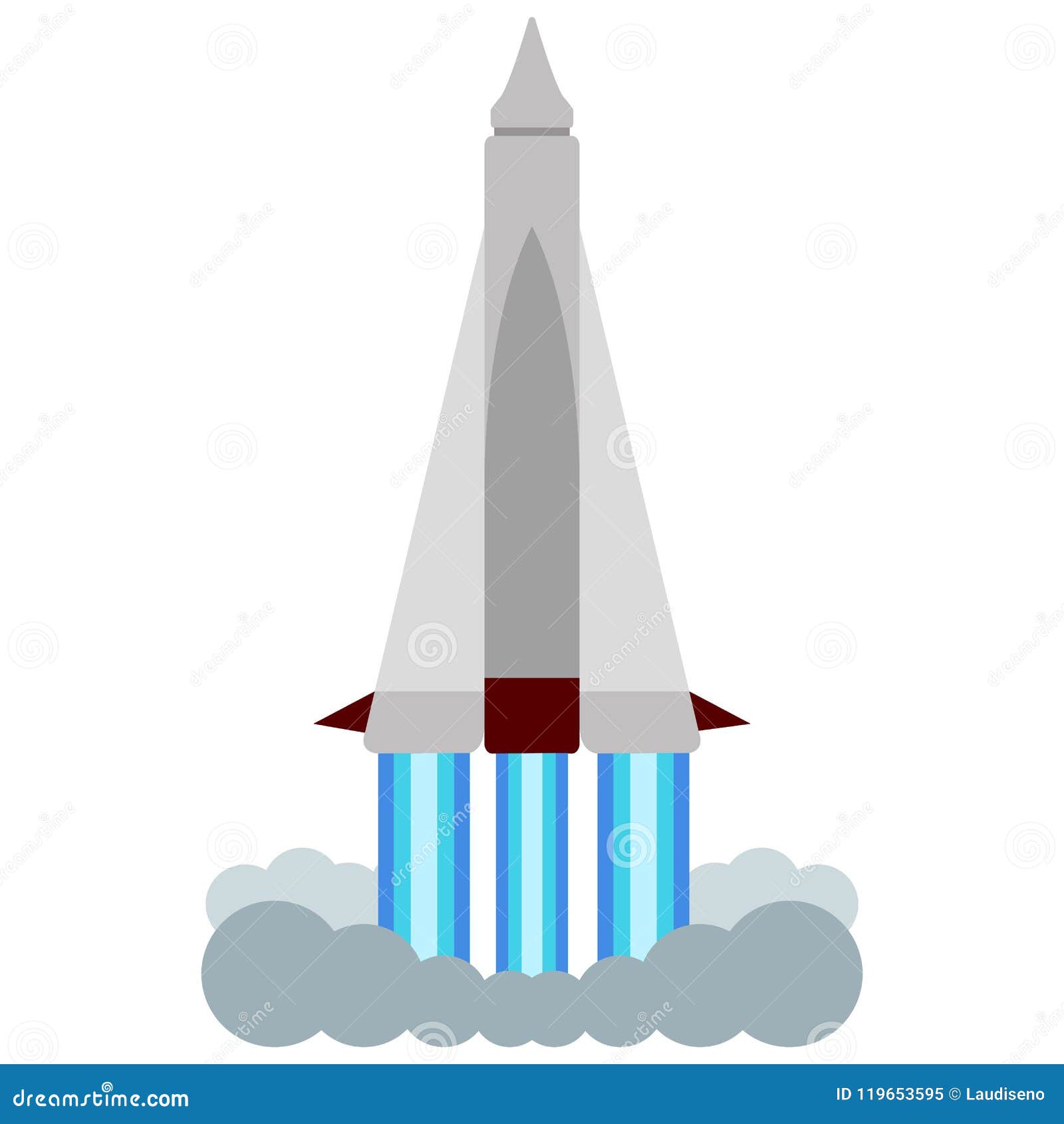 Rocket taking off stock vector. Illustration of rocket - 119653595