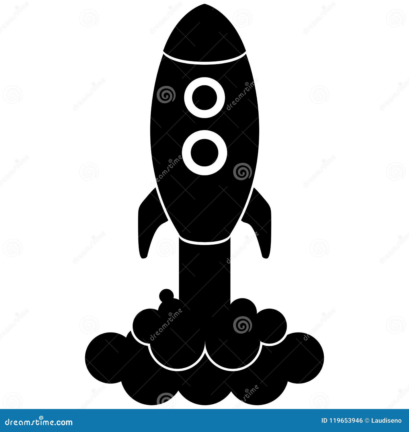 Rocket taking off stock vector. Illustration of shuttle - 119653946