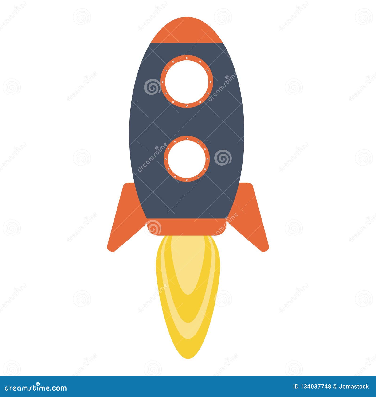 Rocket taking off symbol stock vector. Illustration of satellite ...
