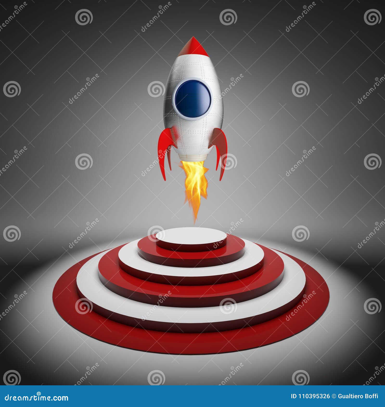 Rocket and target stock illustration. Illustration of shuttle - 110395326