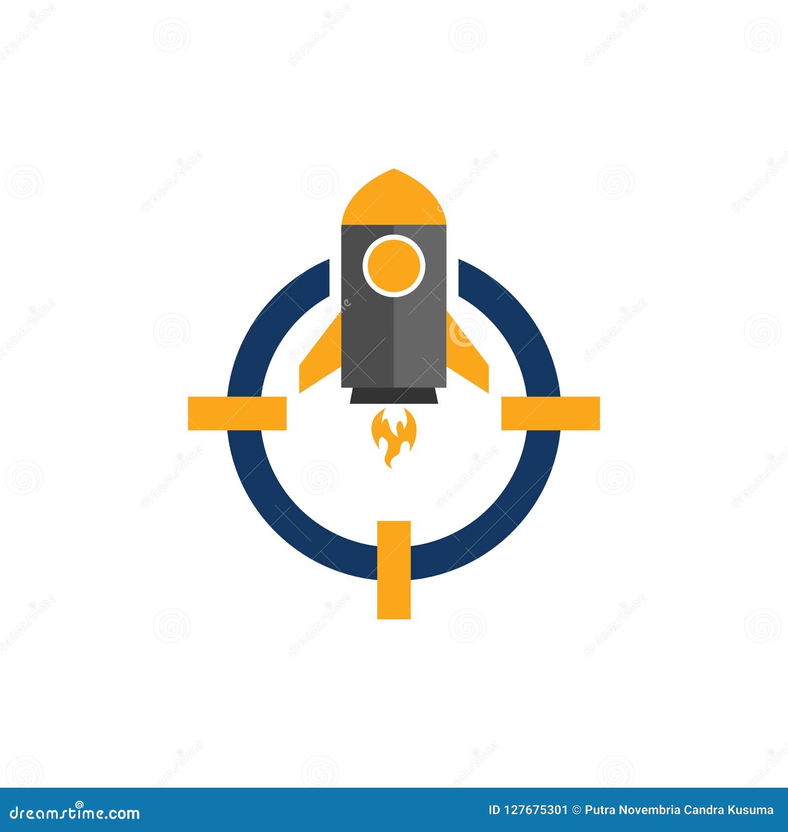 Rocket Target Logo Icon Design Stock Vector - Illustration of accuracy ...