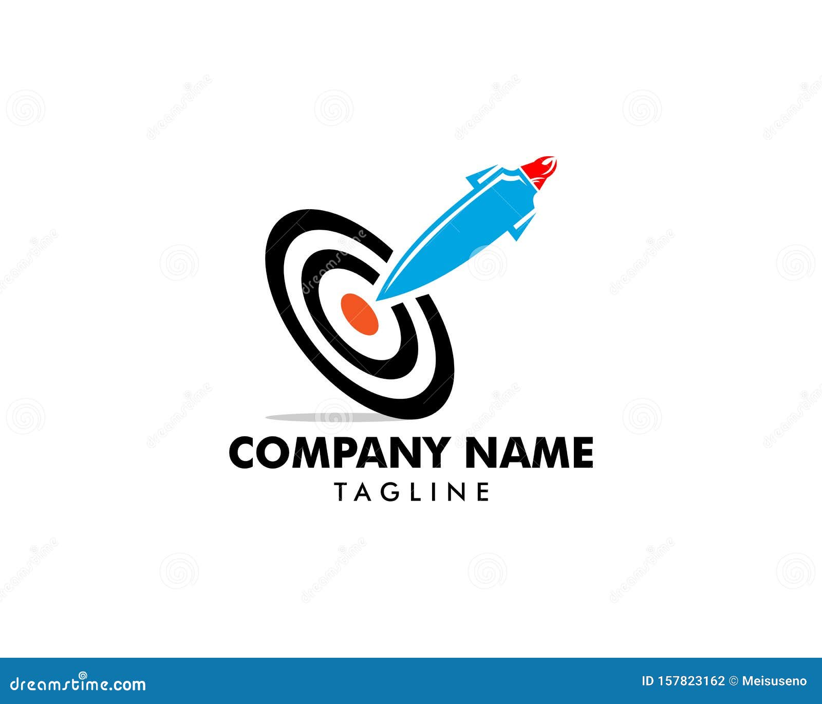 Rocket Target Logo Icon Design Stock Vector - Illustration of linear ...
