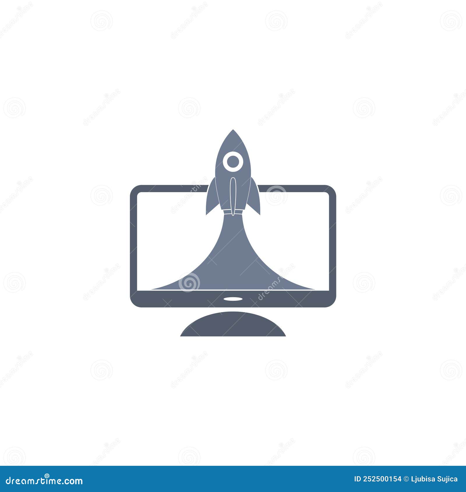 Rocket Tech Logo Design. Rocket Icon Isolated on White Background Stock ...