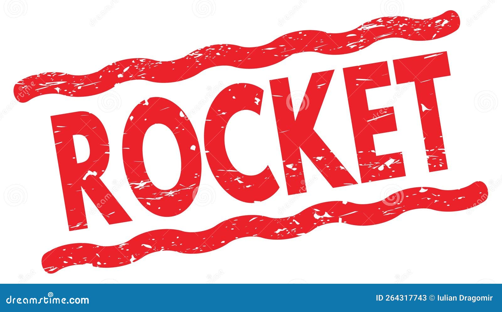 ROCKET Text on Red Lines Stamp Sign Stock Illustration - Illustration ...