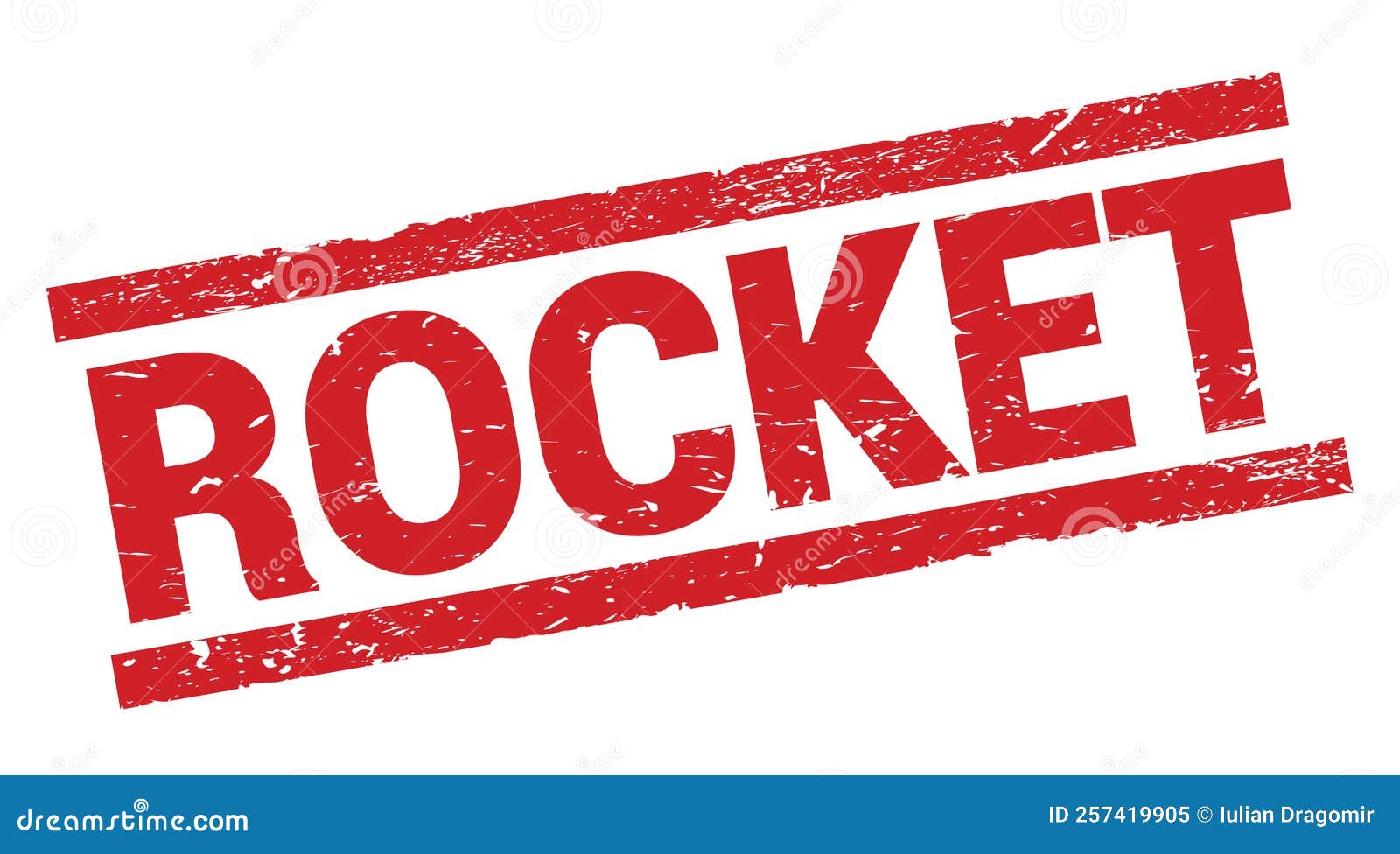 ROCKET Text on Red Rectangle Stamp Sign Stock Illustration ...