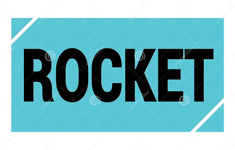 ROCKET Text Written on Blue-black Stamp Sign Stock Illustration ...