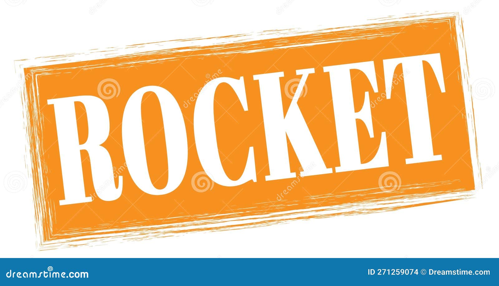 ROCKET Text Written on Orange Stamp Sign Stock Illustration ...