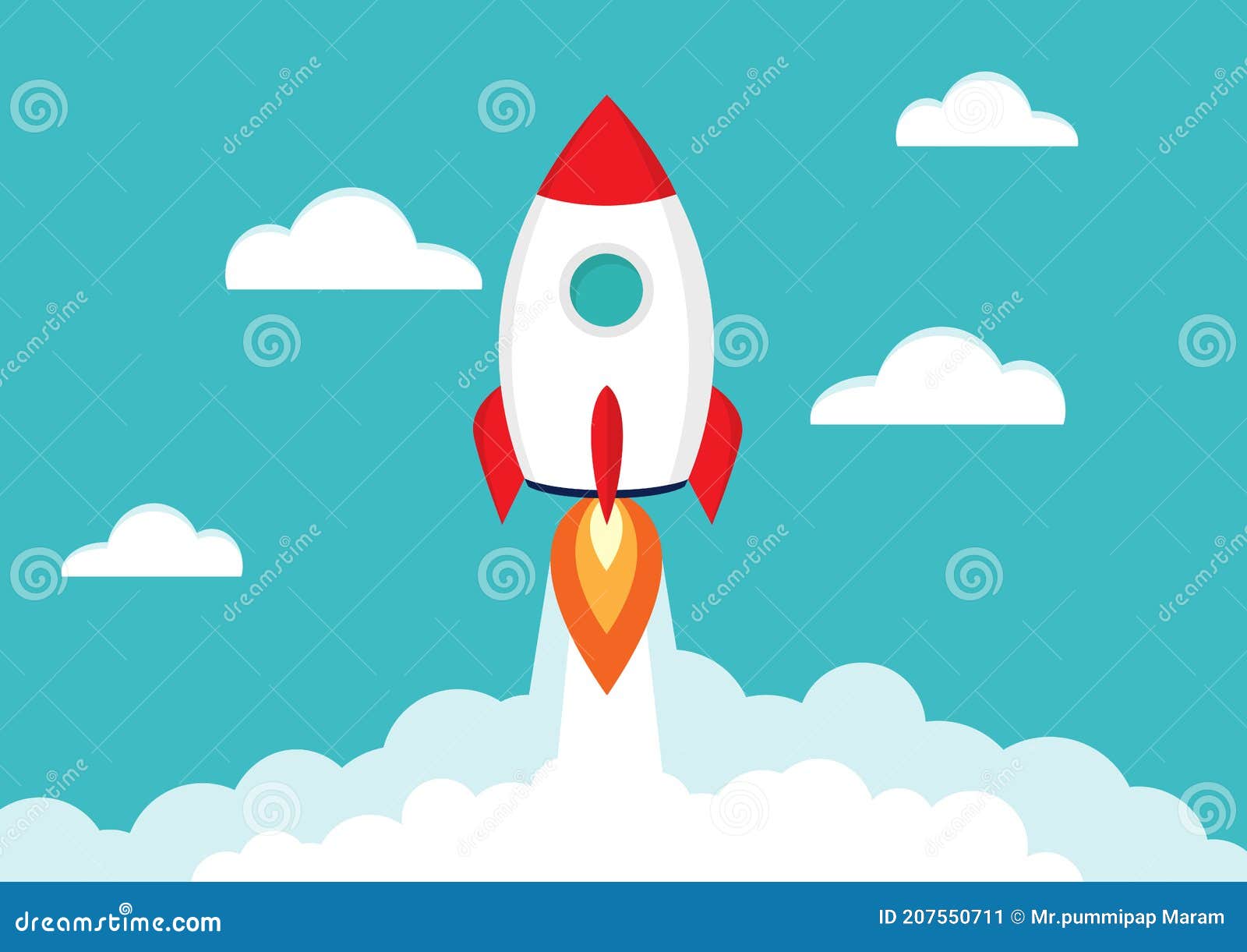 Rocket To Space.Rocket Arrow Icon. Stock Vector - Illustration of ...