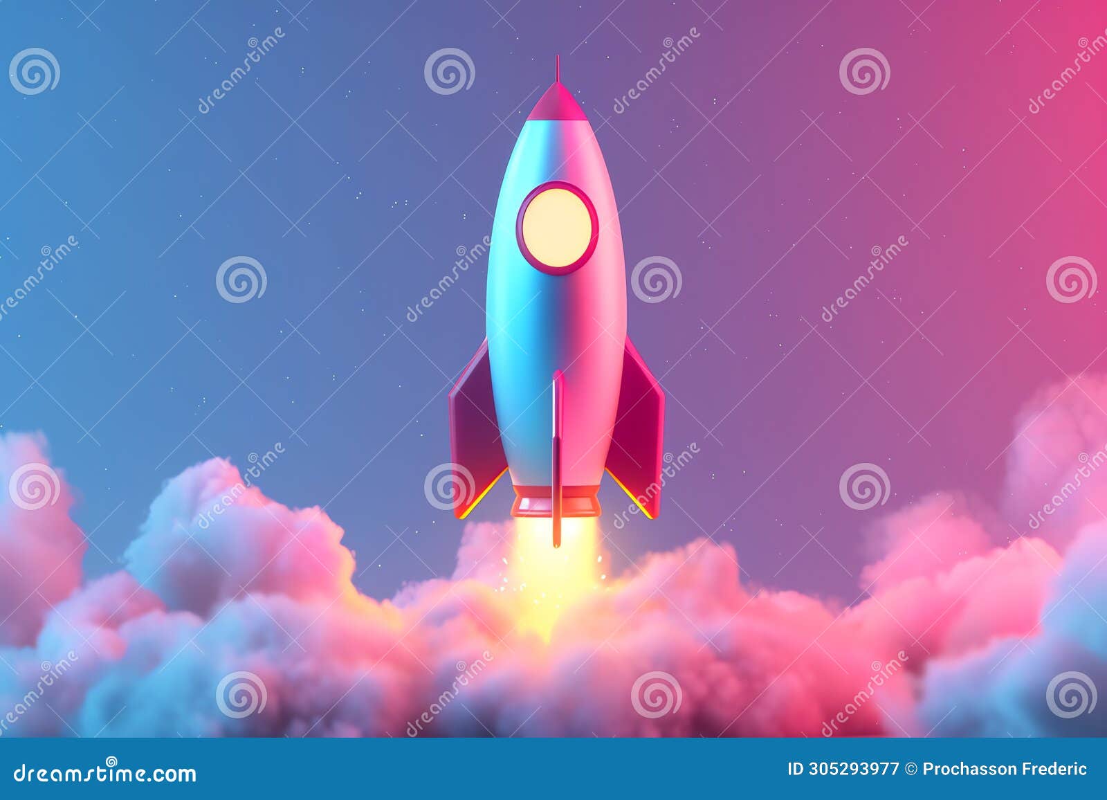 Rocket To Success, AI Generated Stock Illustration - Illustration of ...