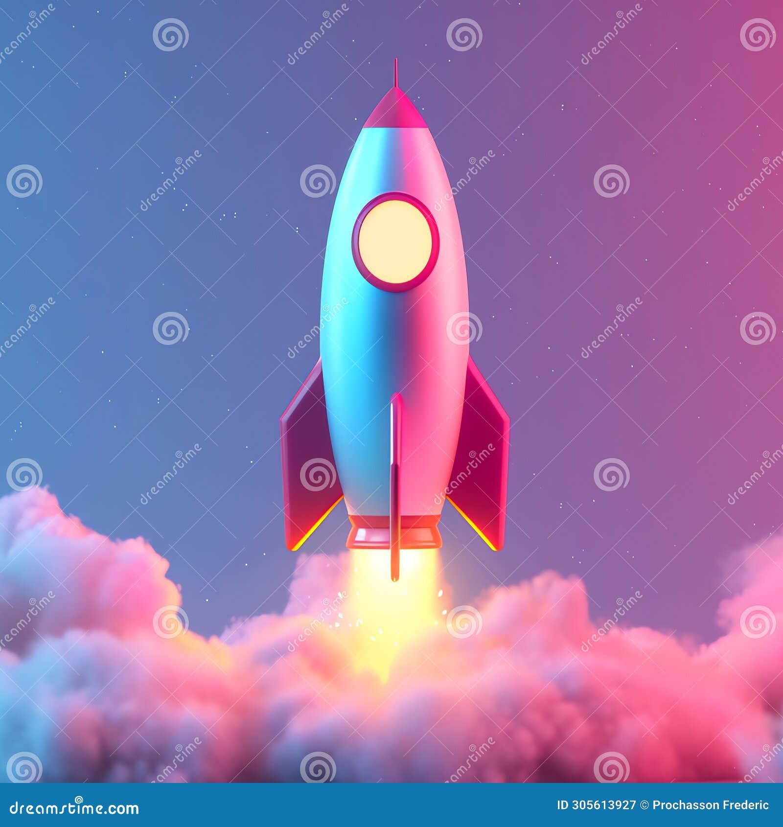 Rocket To Success, AI Generated Stock Illustration - Illustration of ...