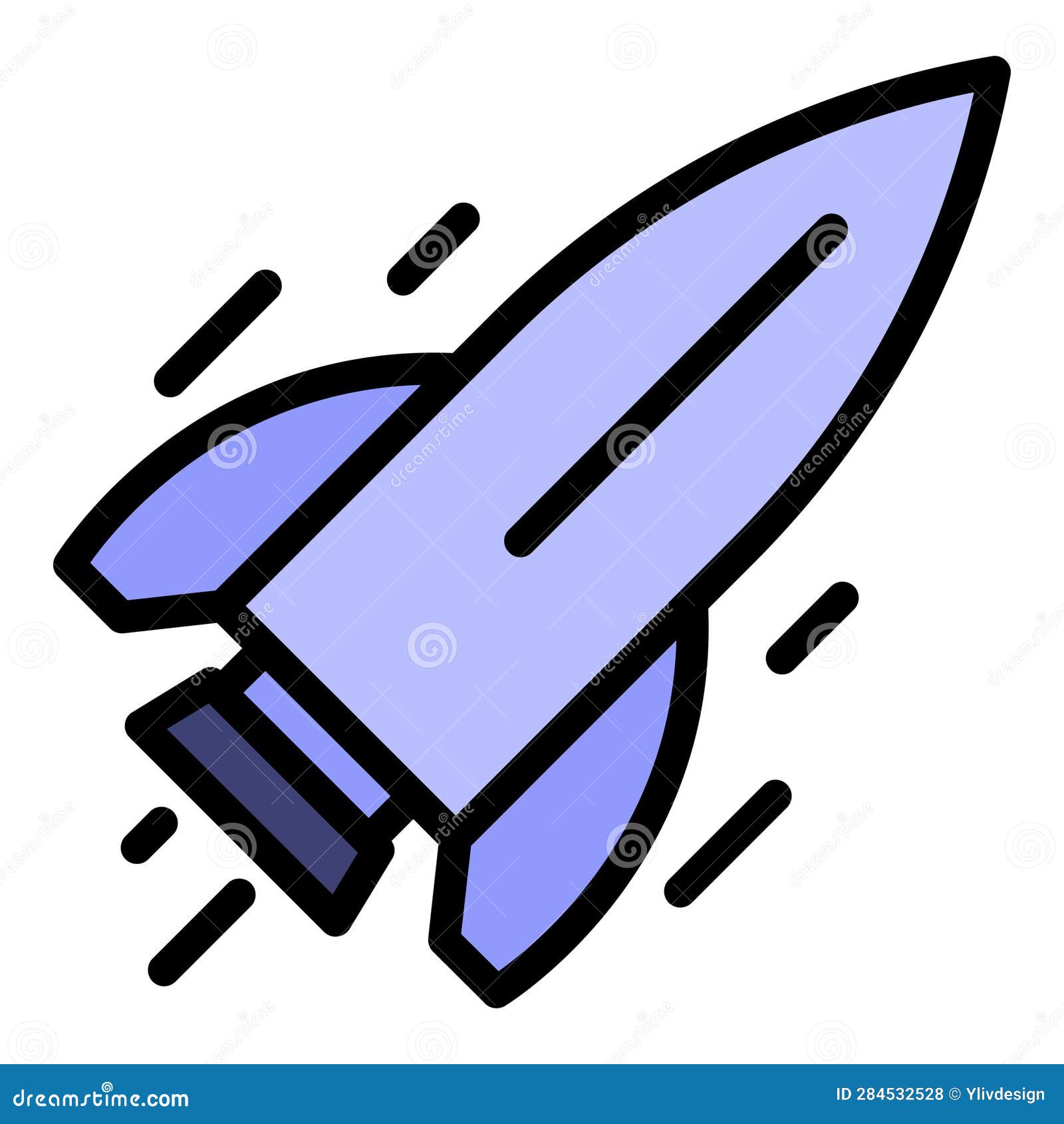 Rocket Toy Icon Vector Flat Stock Illustration - Illustration of ship, flame: 284532528