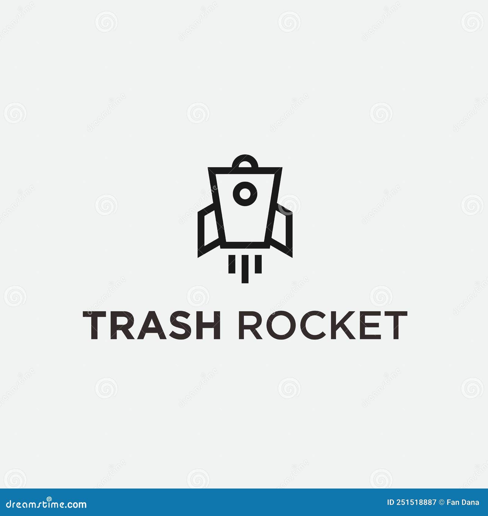 Rocket Trash Logo or Rocket Icon Stock Vector - Illustration of poster ...