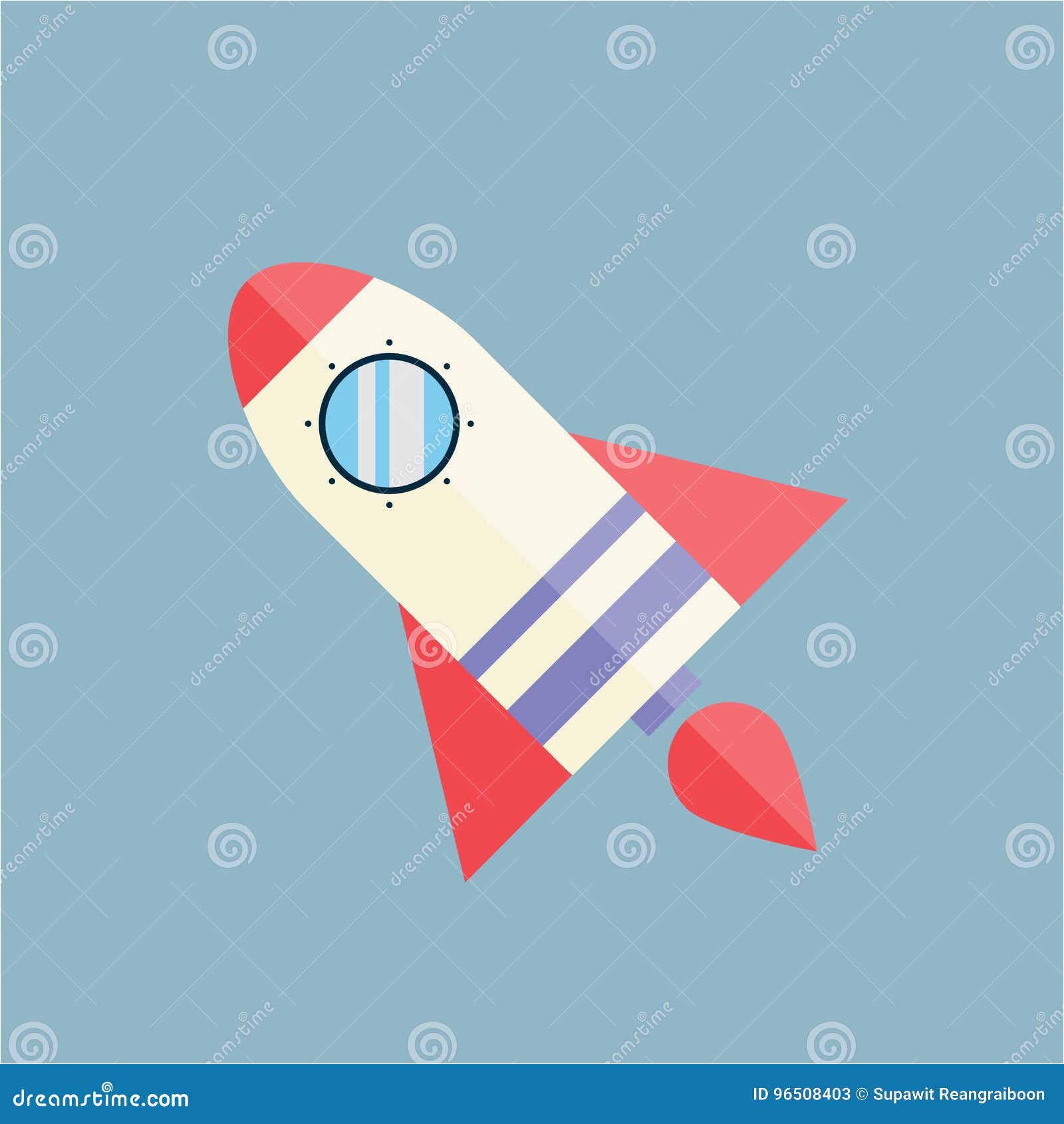 Rocket stock vector. Illustration of modern, space, rocket - 96508403