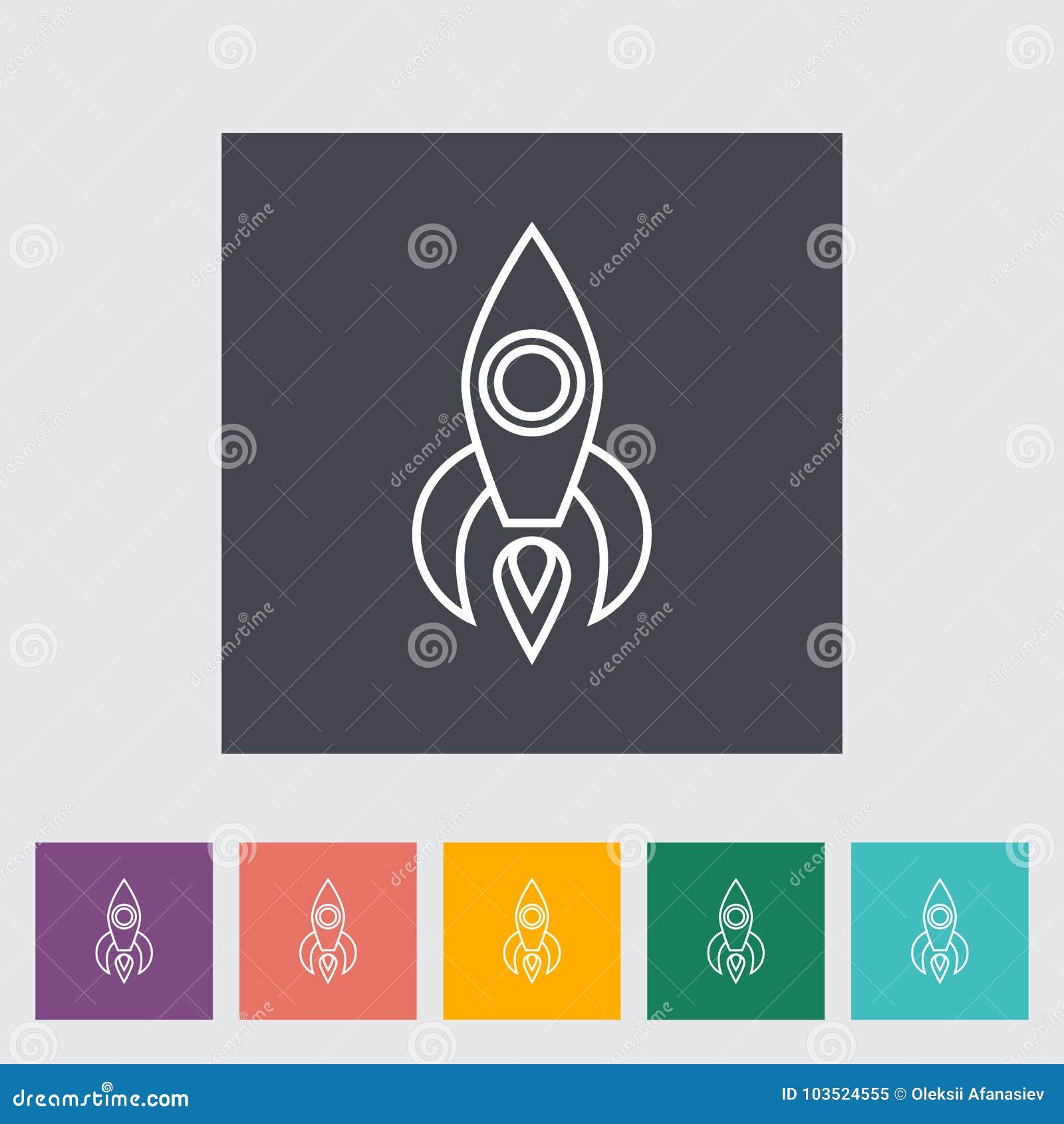 Rocket vector flat icon stock vector. Illustration of futuristic ...