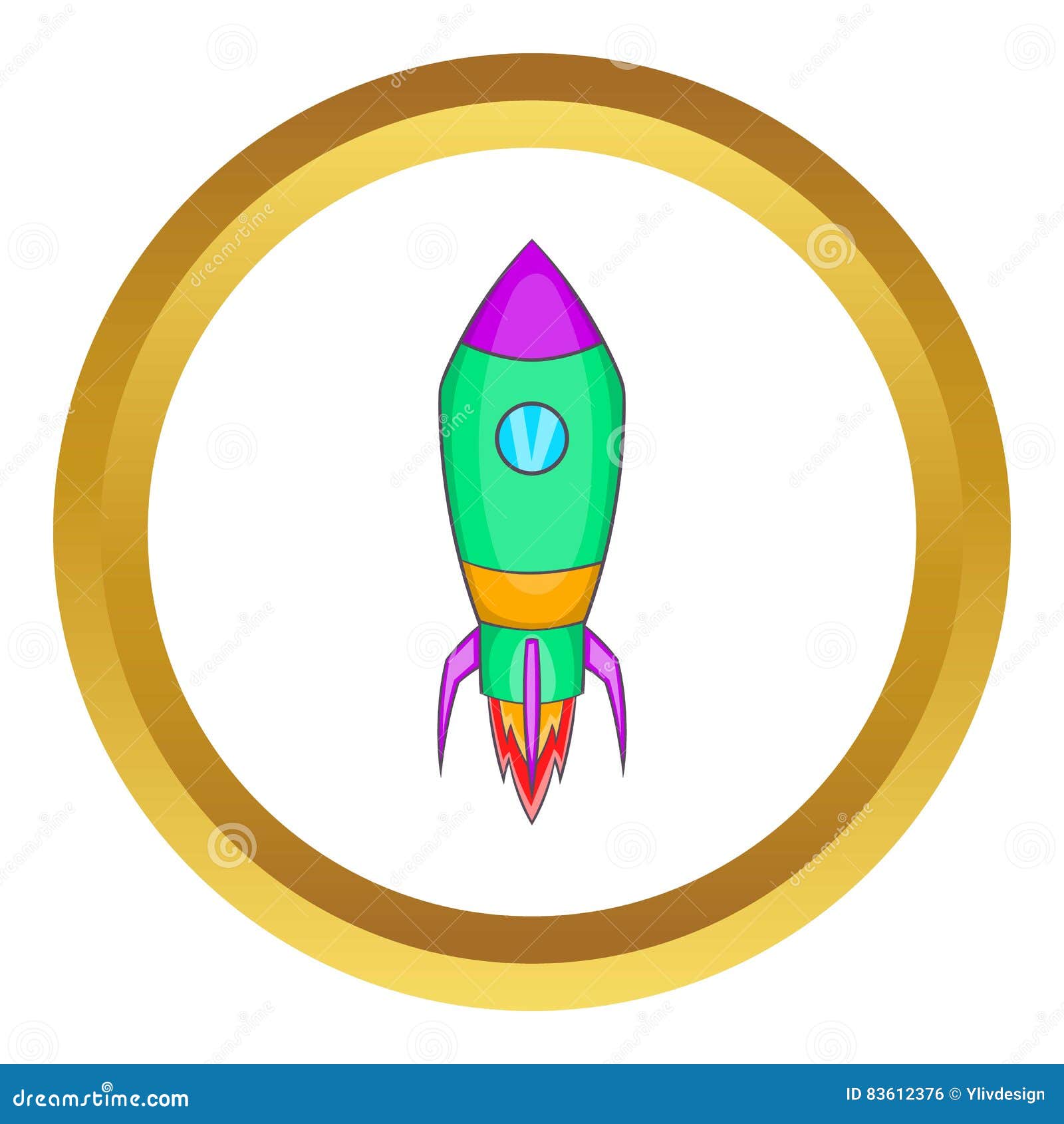 Rocket vector icon stock vector. Illustration of galaxy - 83612376