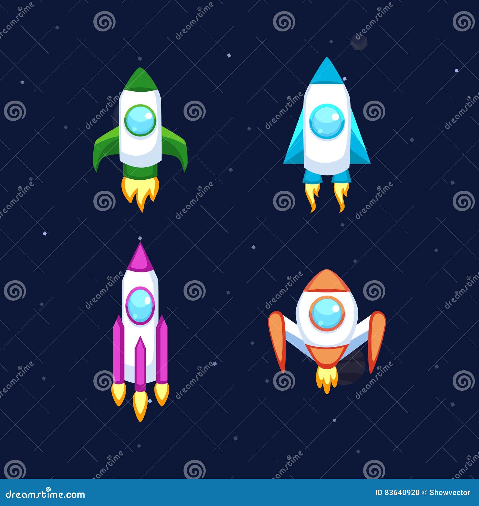 Rocket vector icons stock vector. Illustration of element - 83640920