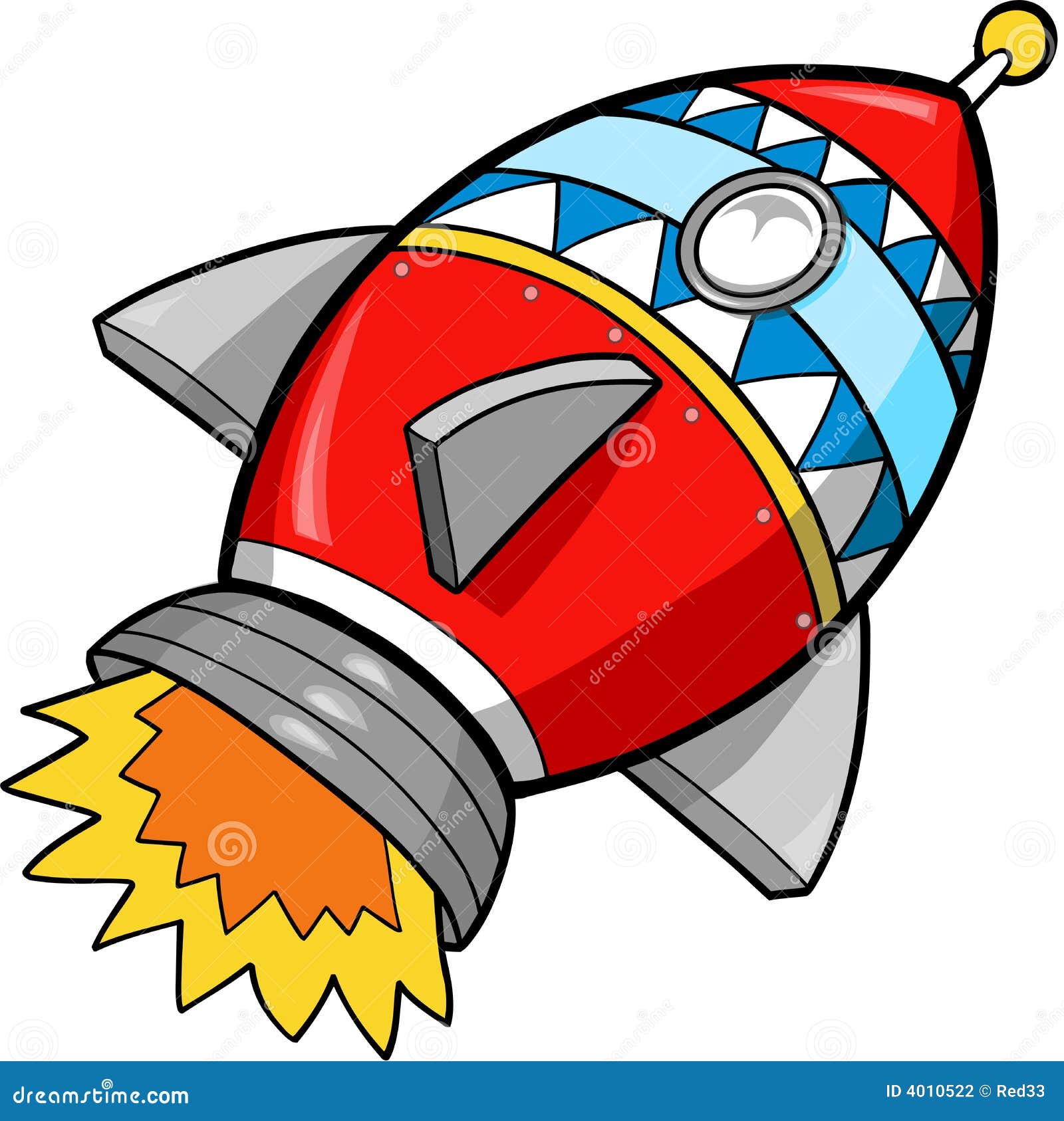 Rocket Vector Illustration stock vector. Illustration of outer - 4010522