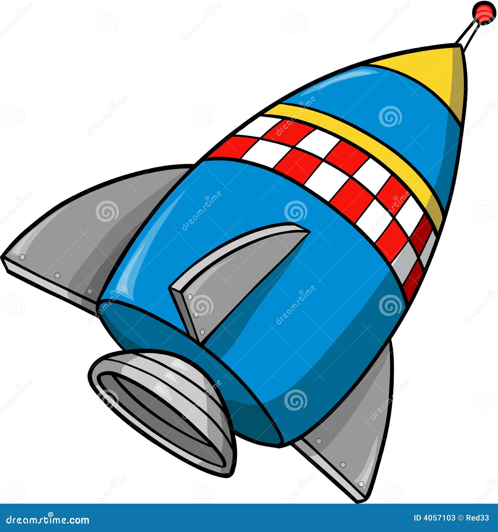 Rocket Vector Illustration stock vector. Illustration of cute - 4057103