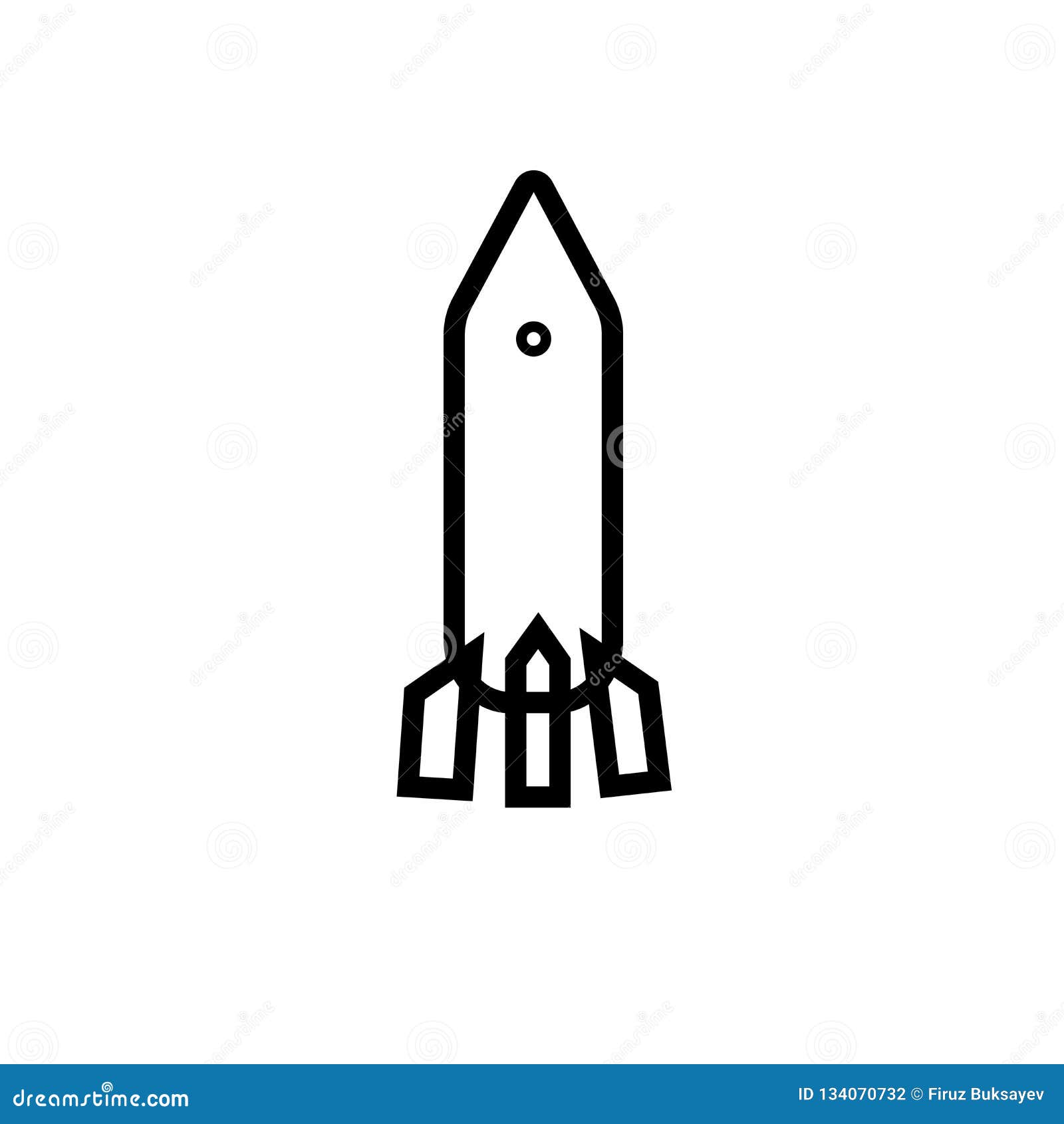 Rocket Vertical Position Icon On White Background. Simple Element ...