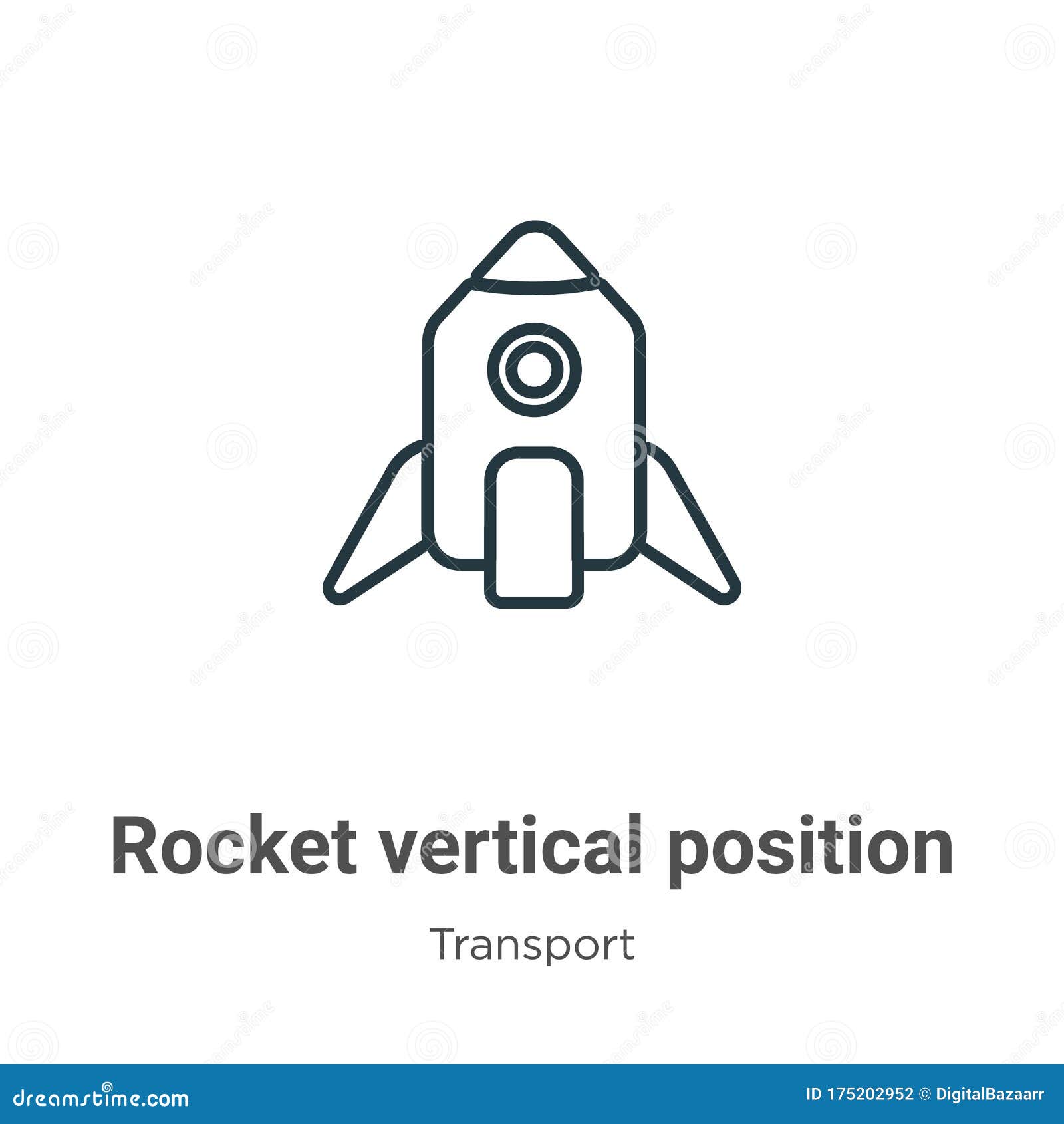 Rocket Vertical Position Icon On White Background. Simple Element ...