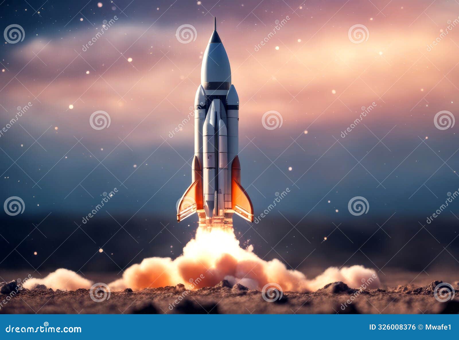 A Rocket Top View Virtual Reality Business People And A Development ...