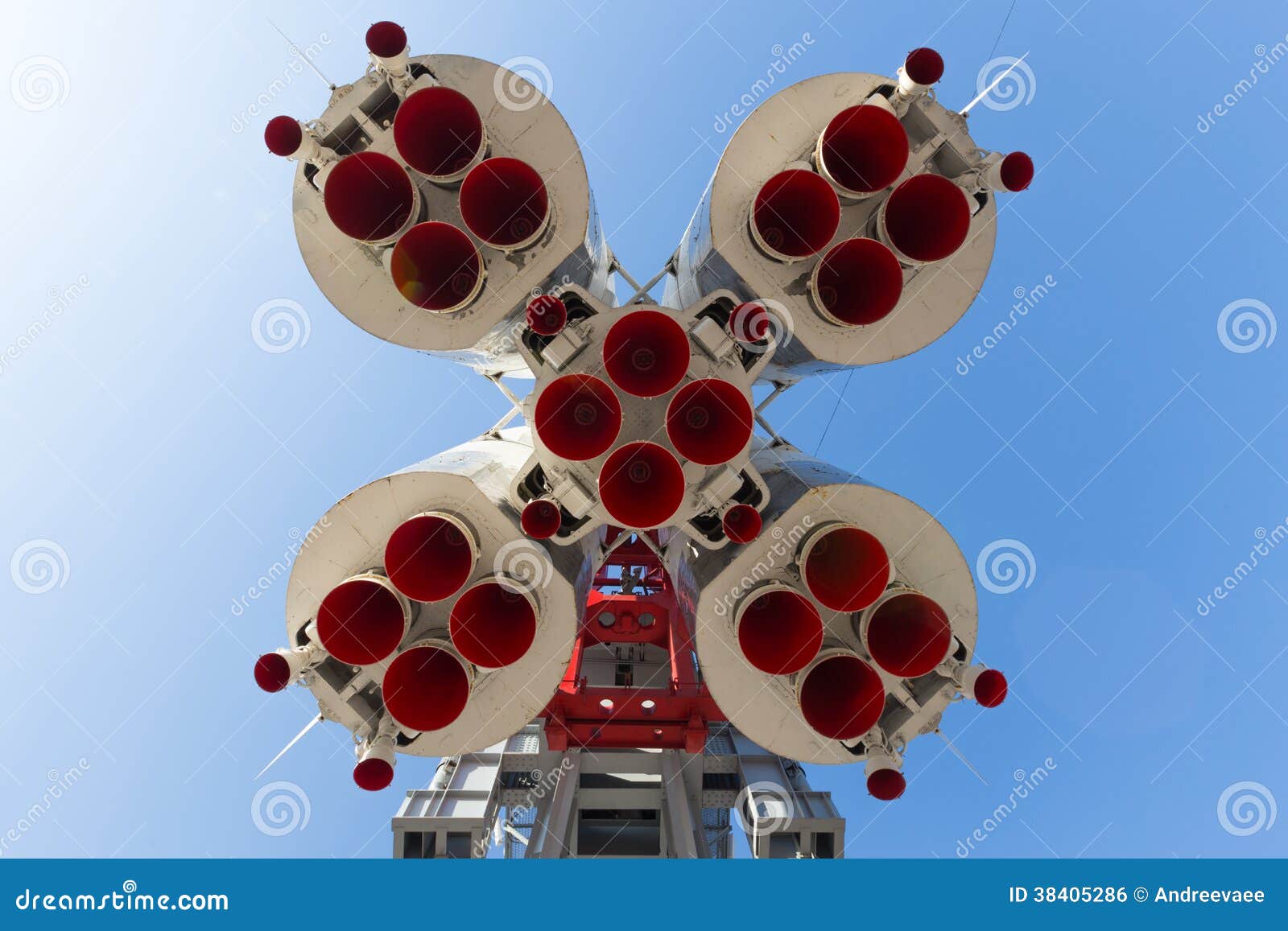 Rocket Vostok View from Below Stock Photo - Image of flying, rocket ...