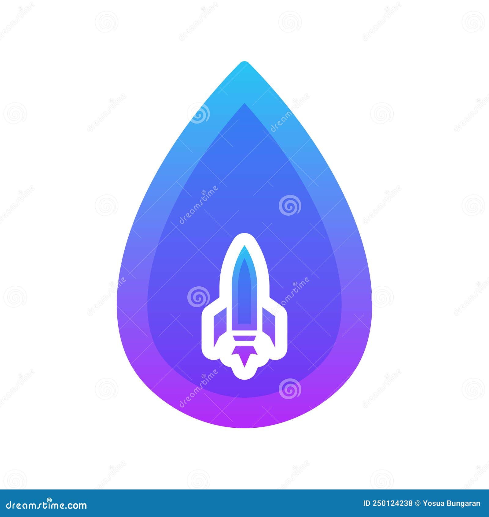 Rocket Water Logo Gradient Design Template Icon Element Stock ...