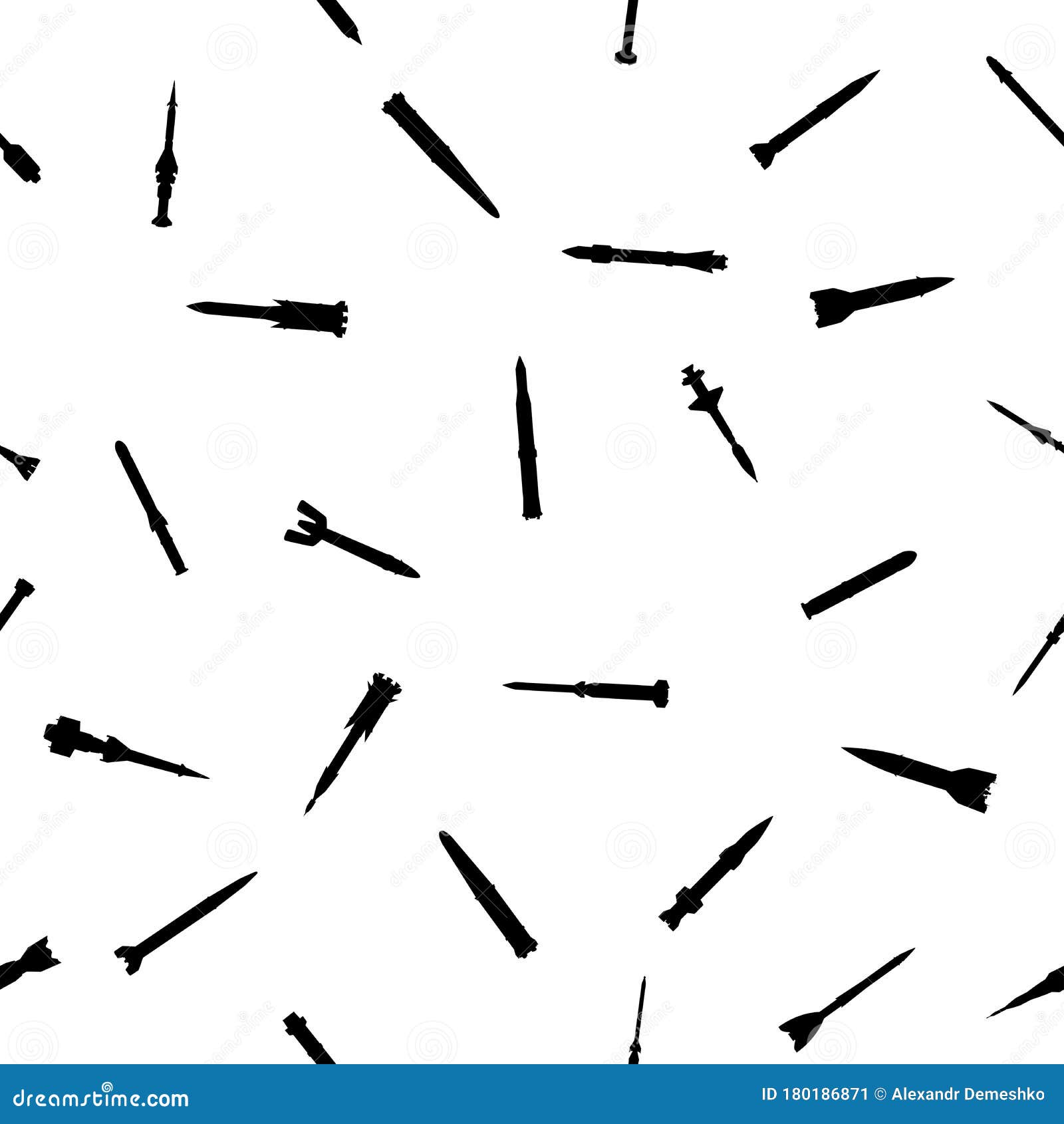 Rocket Weapons Silhouettes Seamless Pattern. Vector EPS10. Stock Vector ... Rocket Weapons Silhouettes Seamless Pattern. Vector EPS10. Stock Vector ...