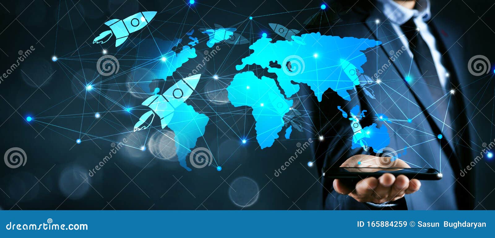 Rocket and world map, war stock image. Image of rocket - 165884259