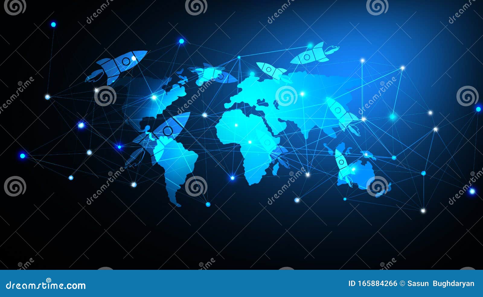 Rocket and world map, war stock photo. Image of defense - 165884266
