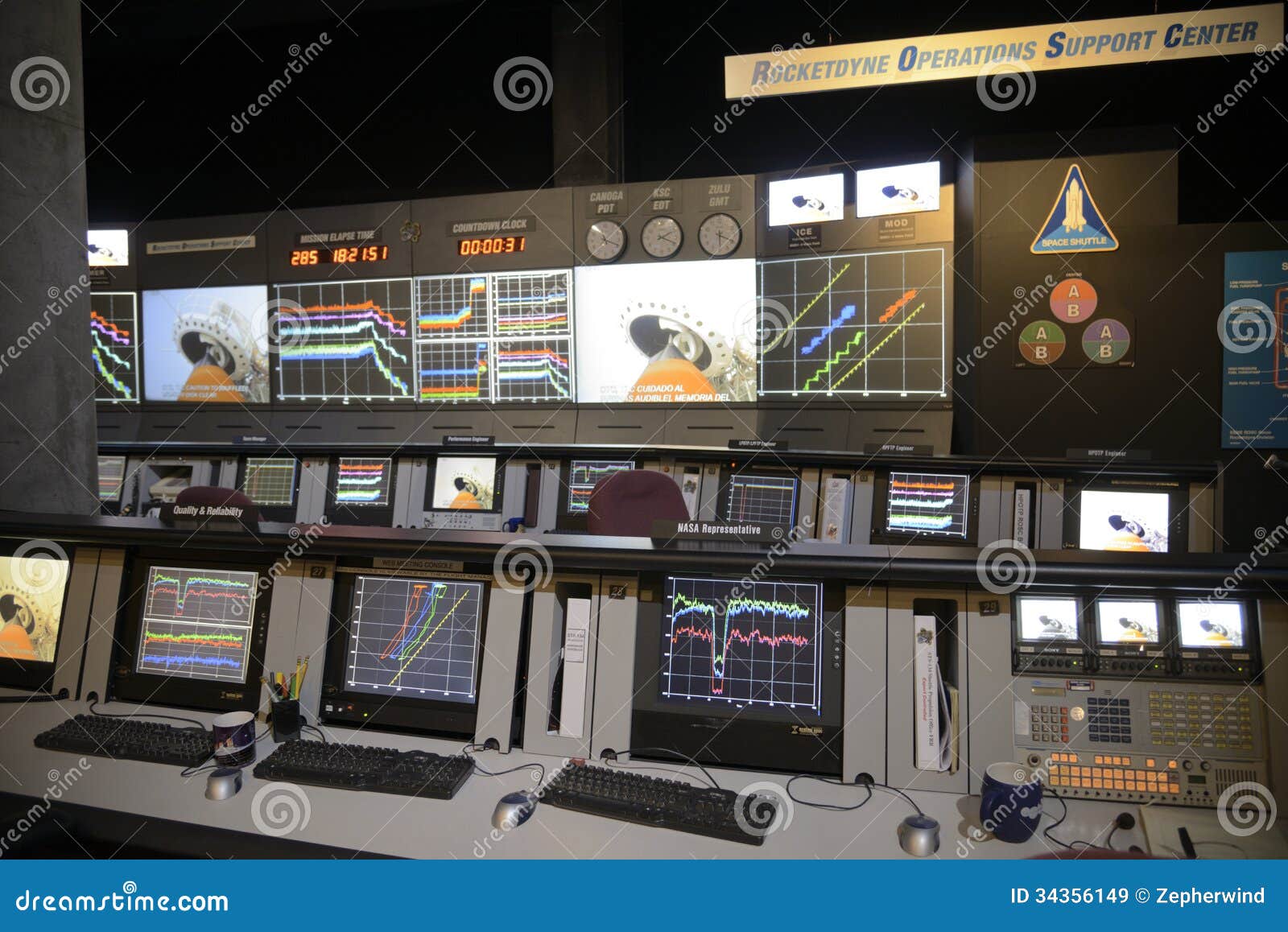 Rocketdyne Operations Support Center Display Editorial Stock Image ...
