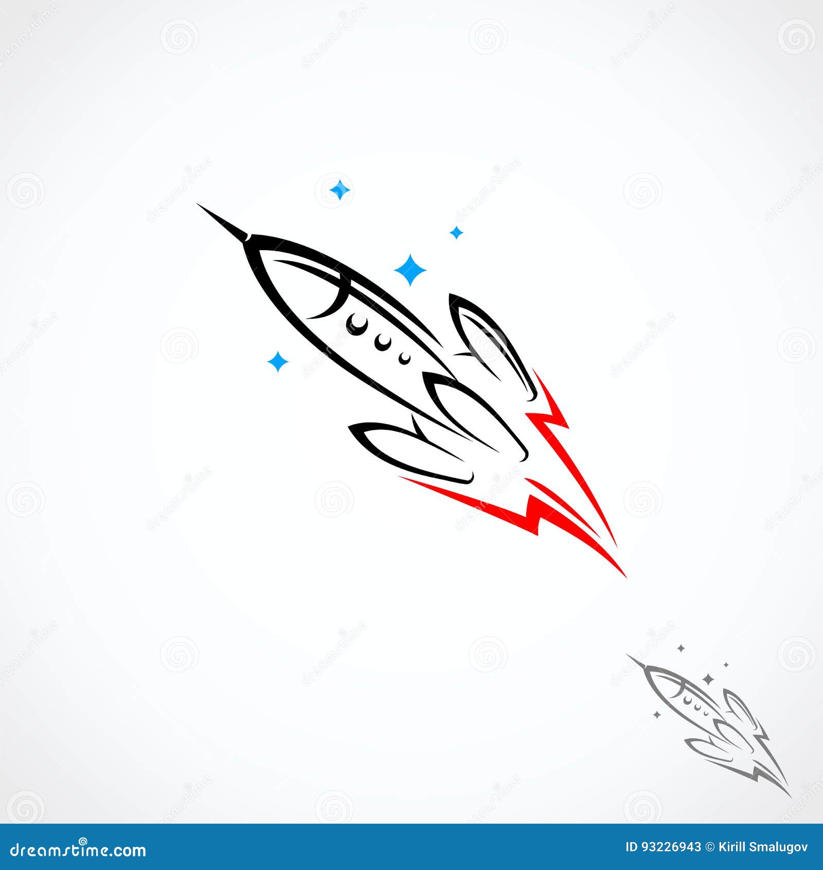Rockets Collection Set. Vector Stock Vector - Illustration of space, black: 93226943