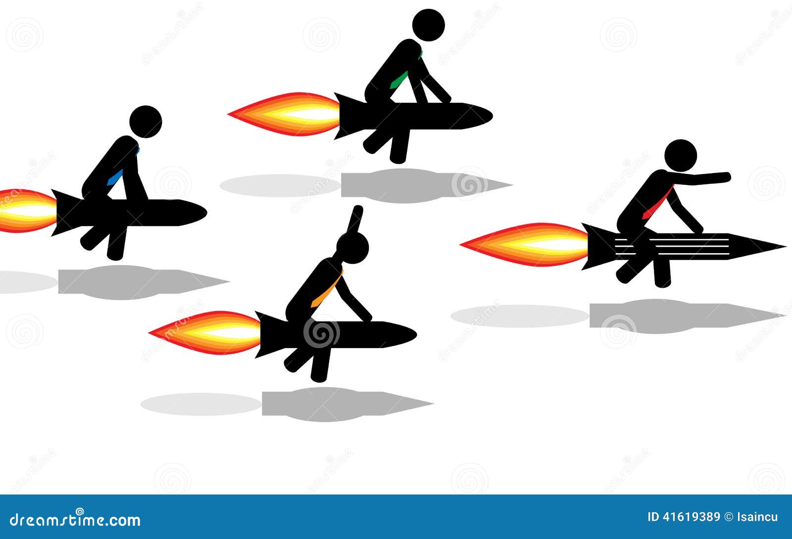 Rockets Race Horizontal Banner, Cartoon Style | CartoonDealer.com #89150987