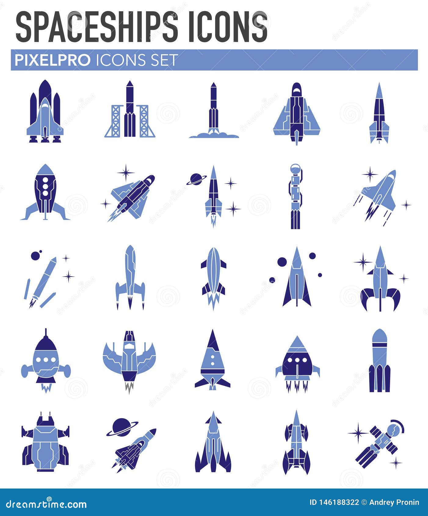 Rockets Icons Set on White Background for Graphic and Web Design ...