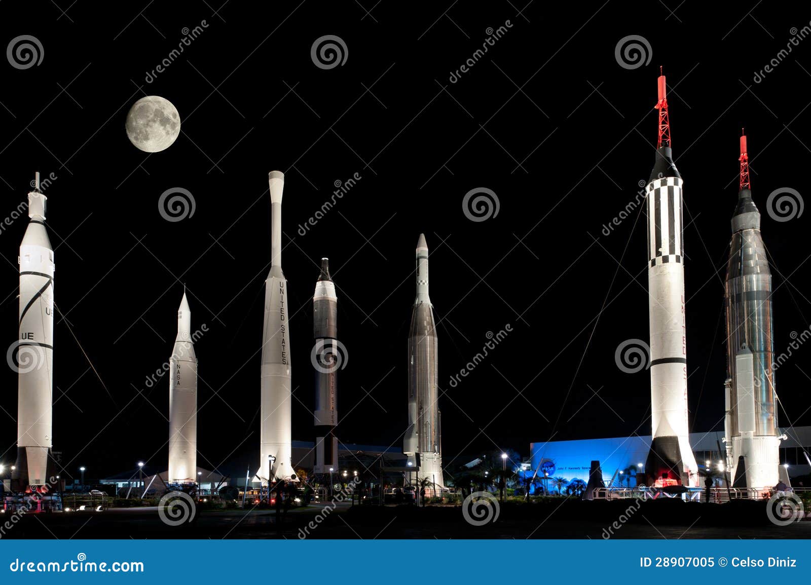 Rockets at NASA Kennedy Space Center Editorial Image - Image of ...