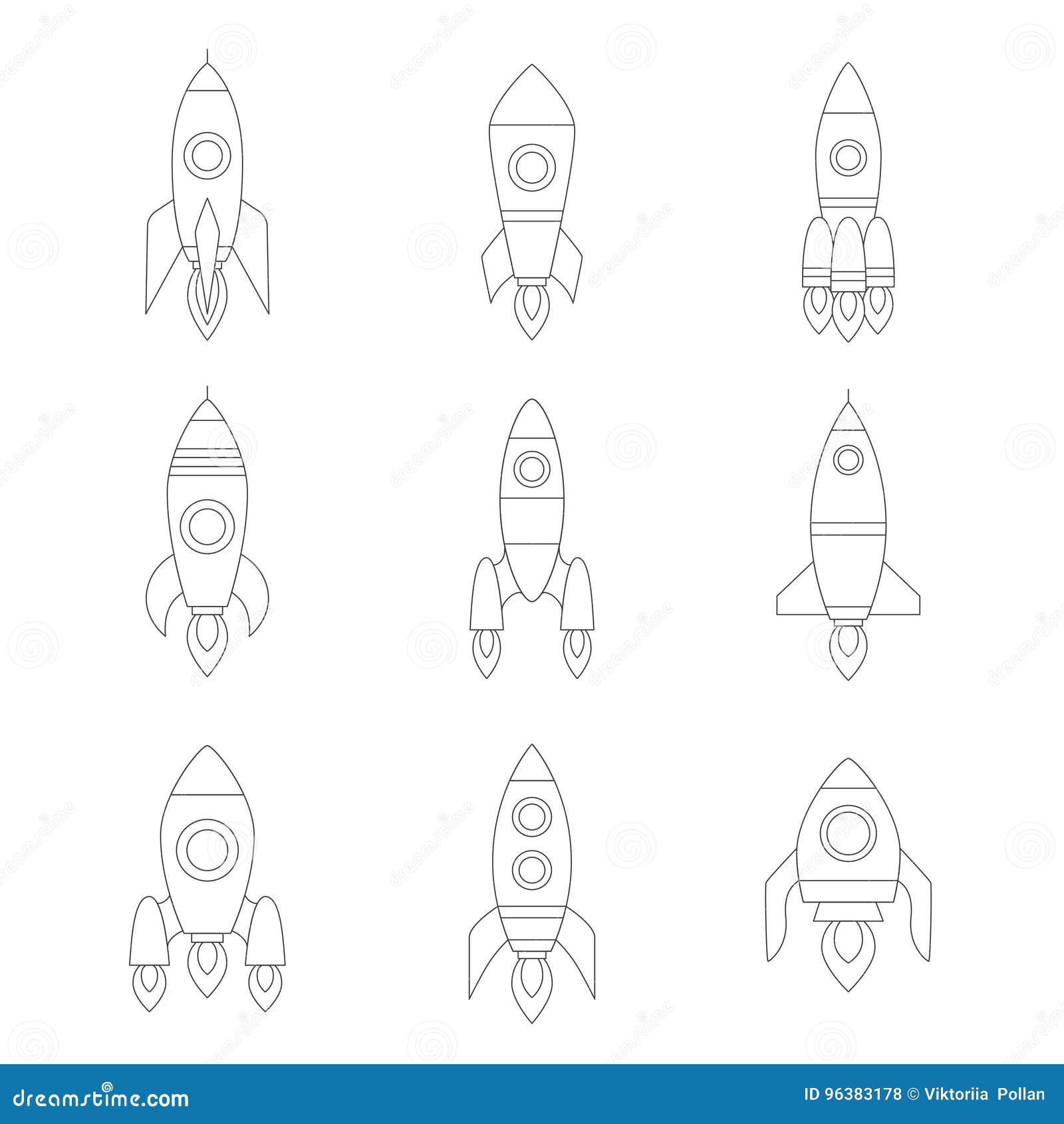 Icon Rockets Attention White Round Icon With Three Red Falling Rockets ...