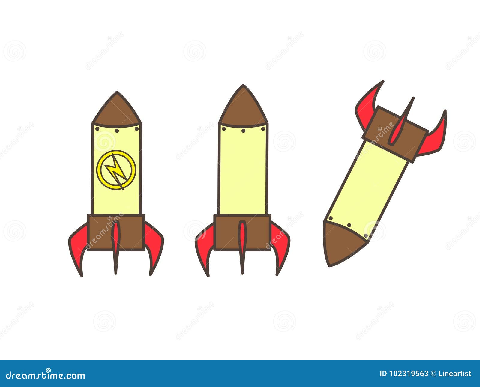 Rockets Vector Illustration Stock de ilustración - Ilustración de ...