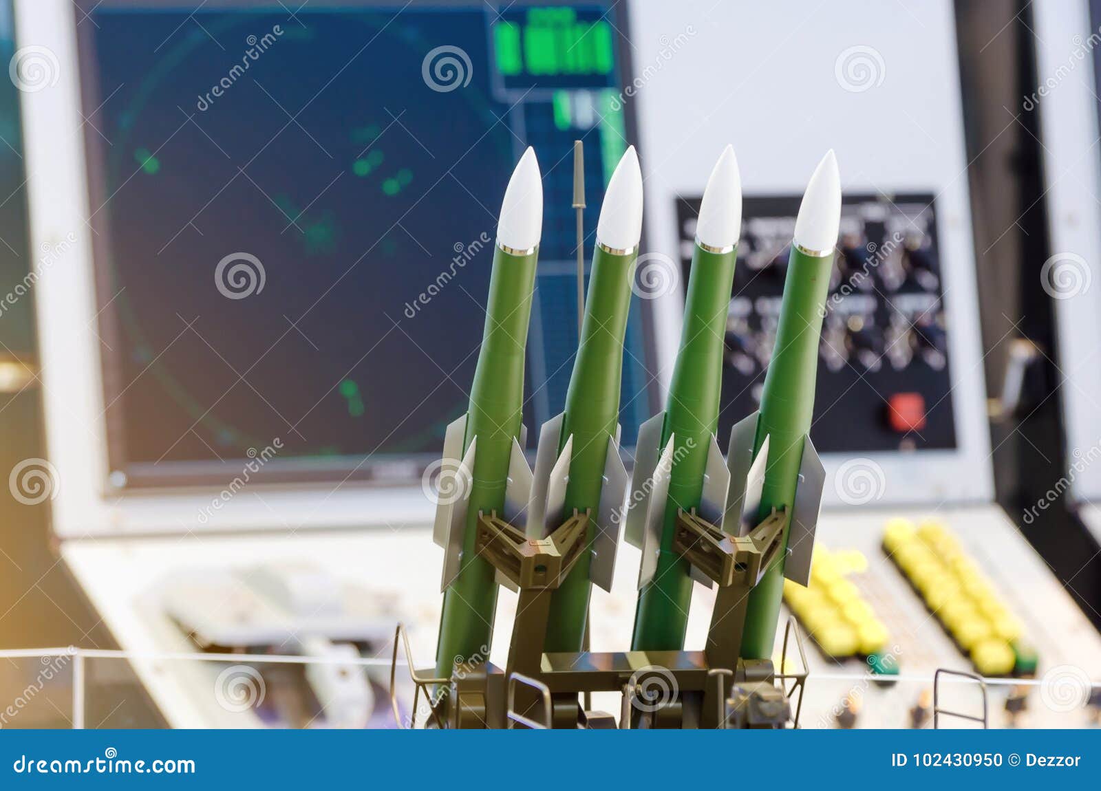 Rockets Weapons, Against The Backdrop Of The Rocket Launch Control ...