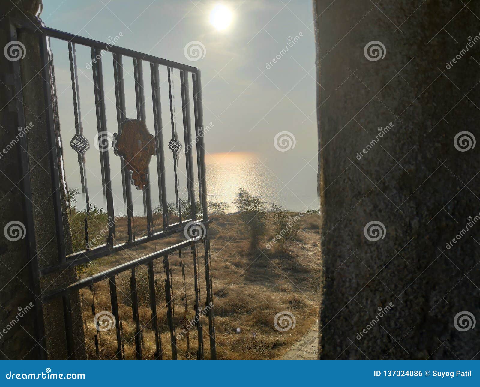 Beachside sunset on fort stock photo. Image of sunset - 137024086