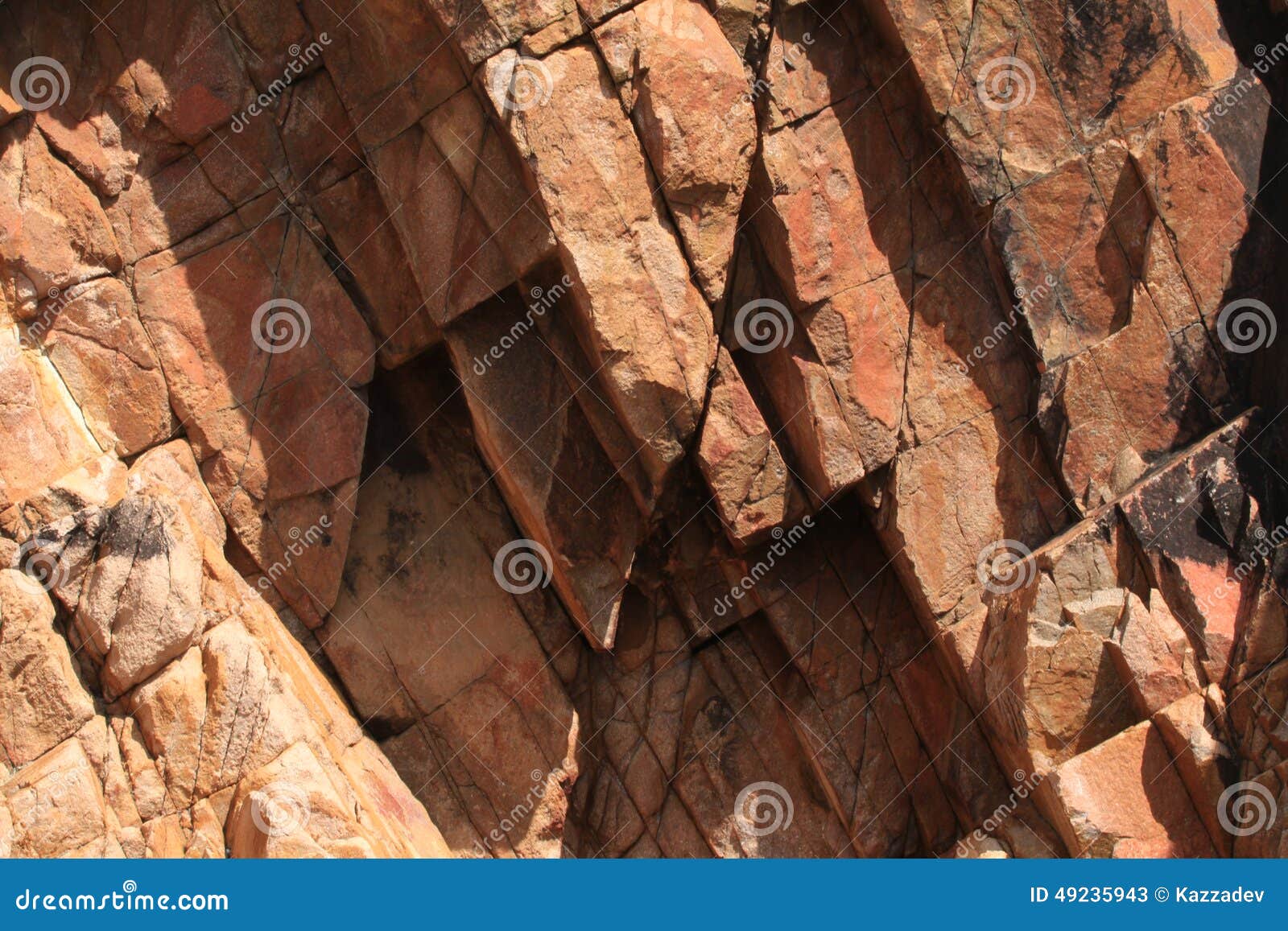 Rockface stock image. Image of sandstone, ocean, faults - 49235943