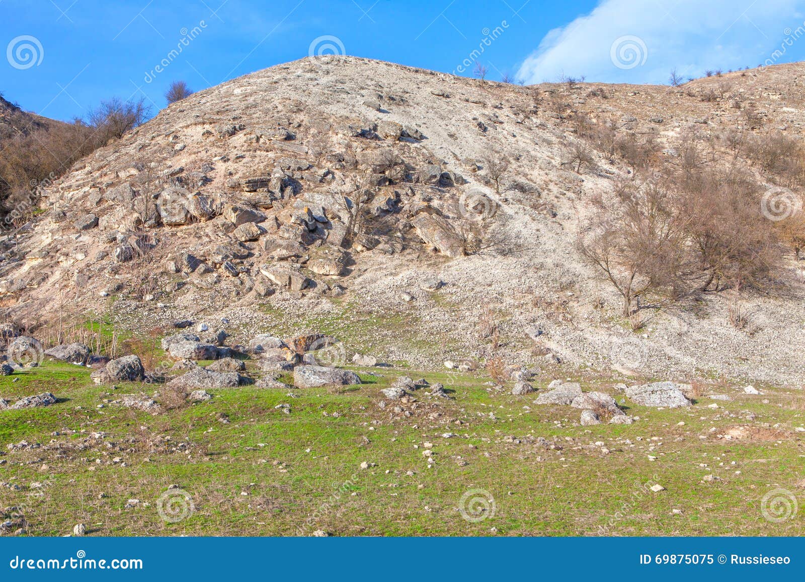 Rockfall on the hill stock image. Image of journey, stones - 69875075
