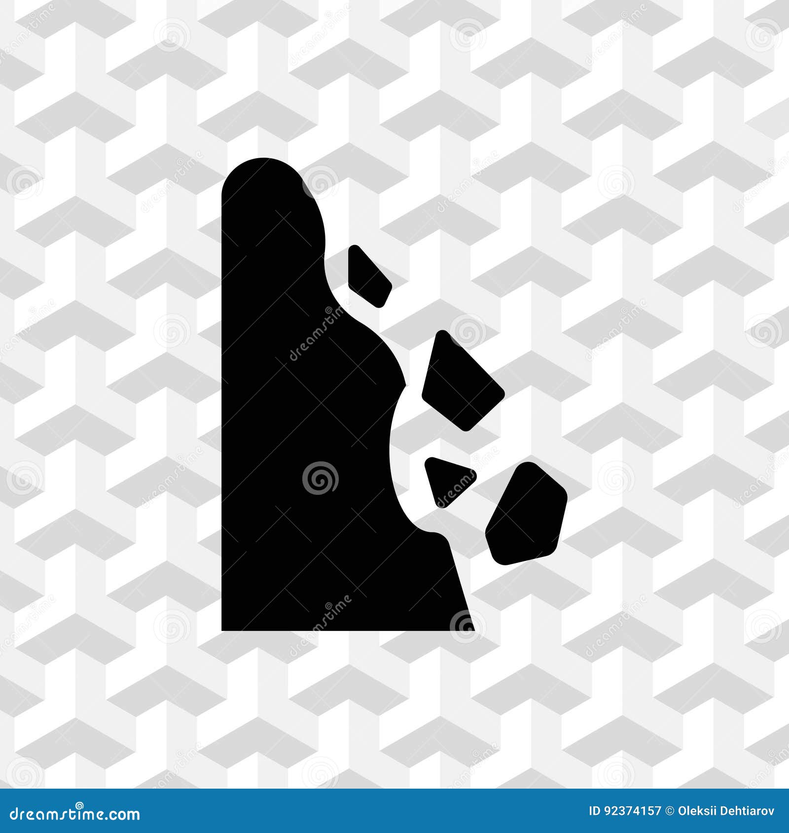 Rockfall Icon Stock Vector Illustration Flat Design Stock Vector ...