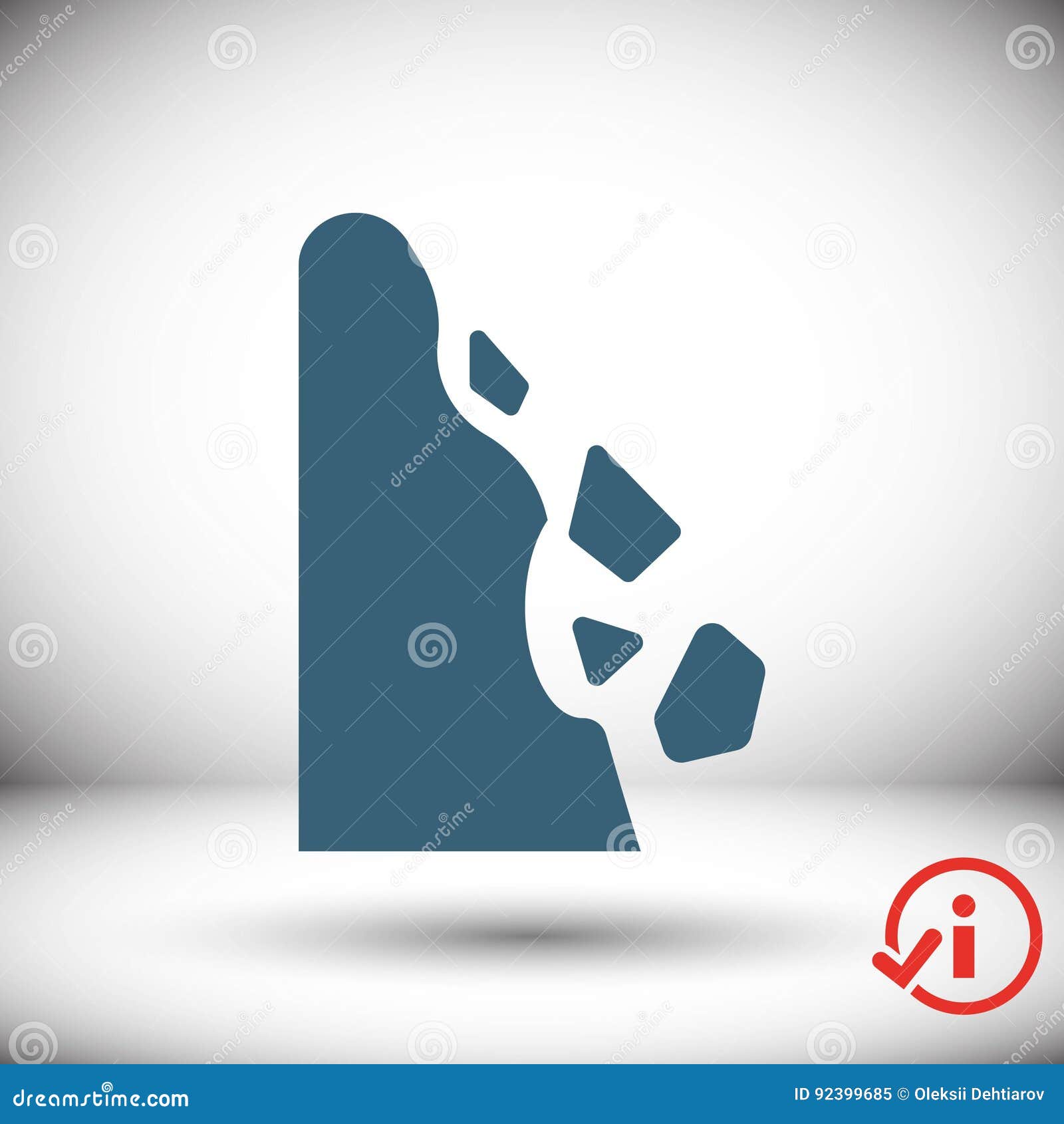 Rockfall Icon Stock Vector Illustration Flat Design Stock Vector ...