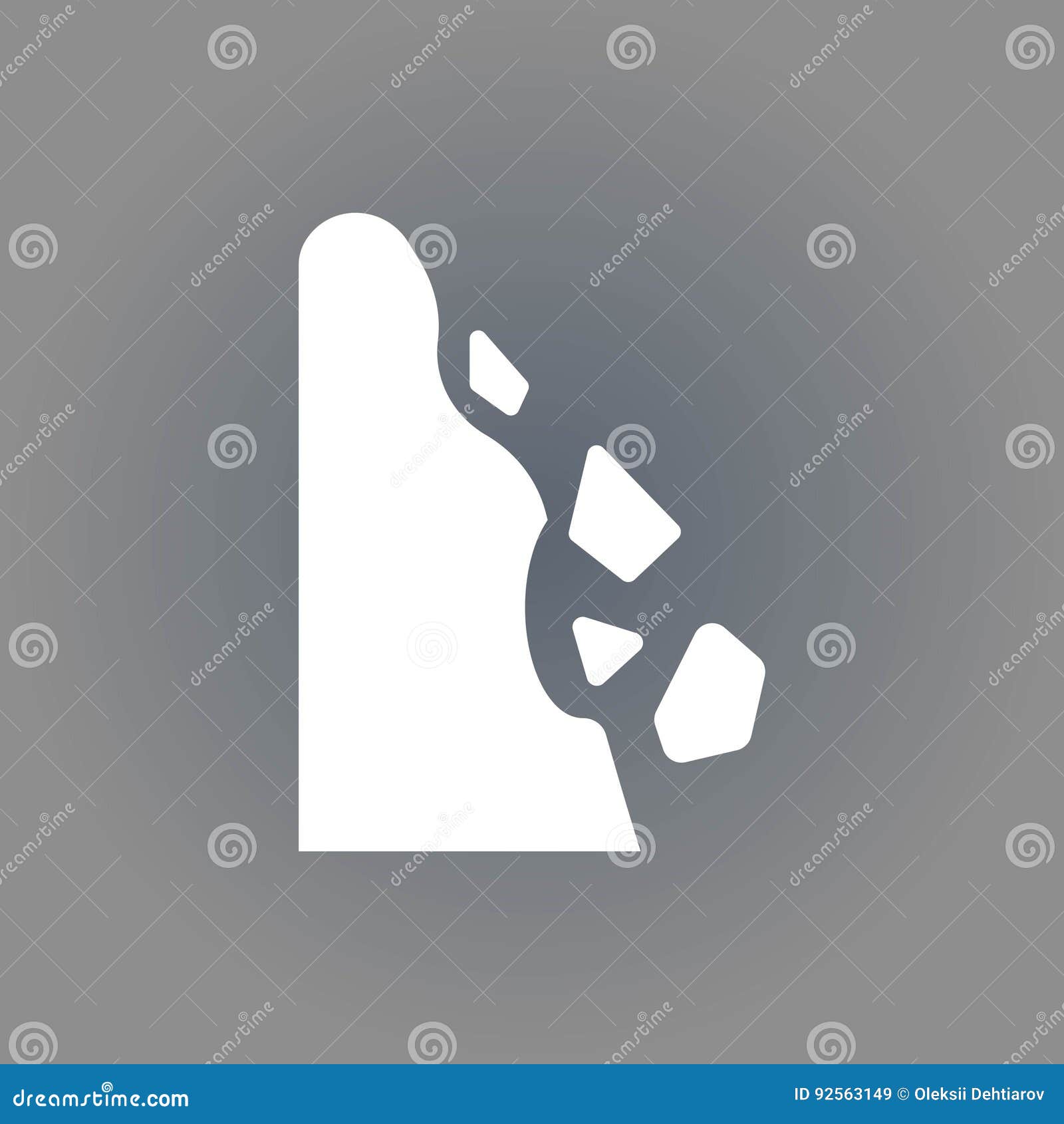 Rockfall Icon Stock Vector Illustration Flat Design Stock Vector ...