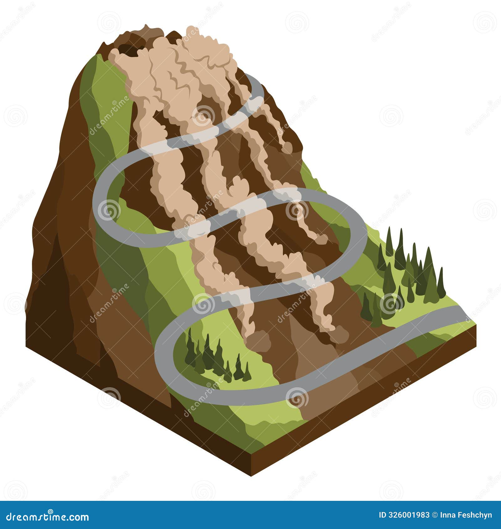 House Hit By Rockfall Icon, Cartoon Style | CartoonDealer.com #78667965