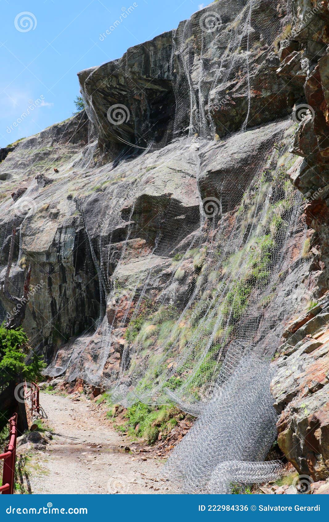 Rockfall Protection Nets Stock Photo | CartoonDealer.com #163992732