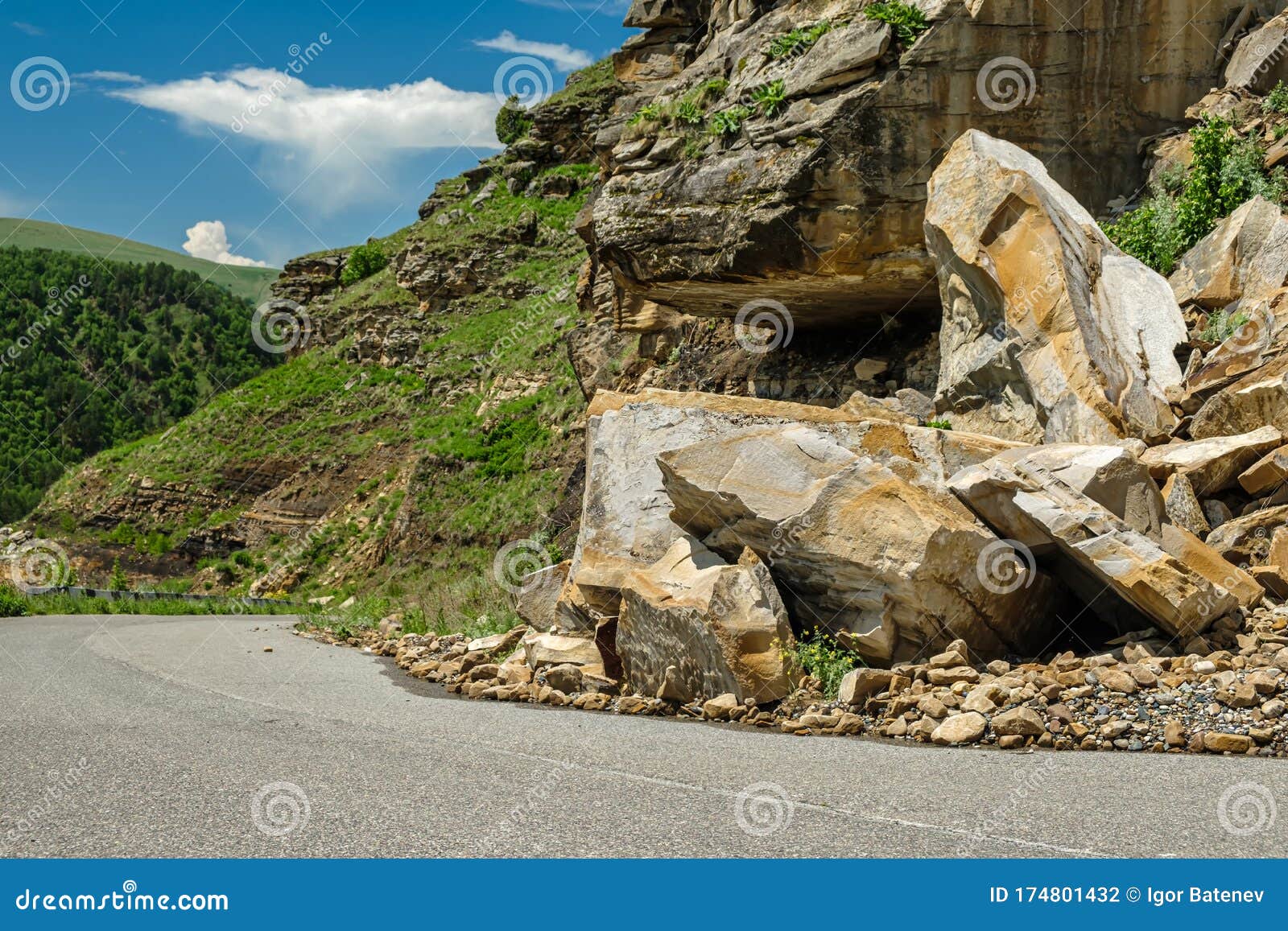 Rockfall In The Mountains Royalty-Free Stock Image | CartoonDealer.com ...
