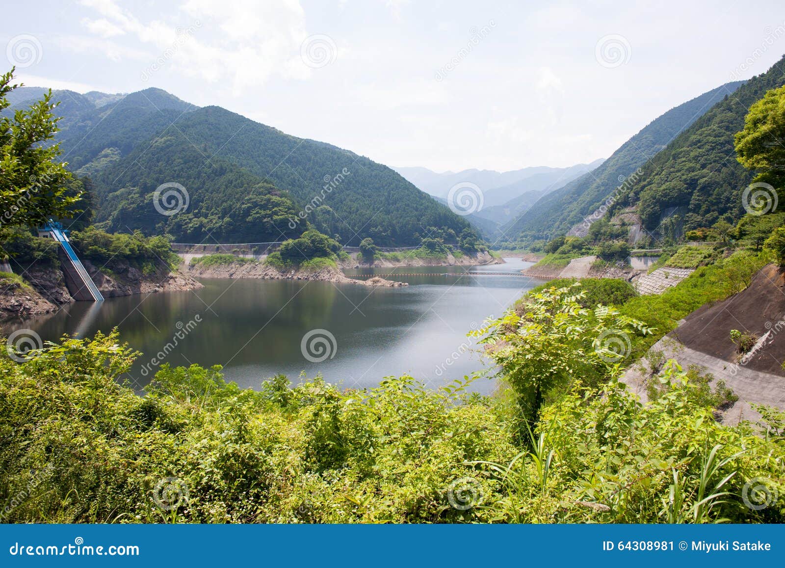 Rockfill dam stock image. Image of mead, mountain, reservoir - 64308981
