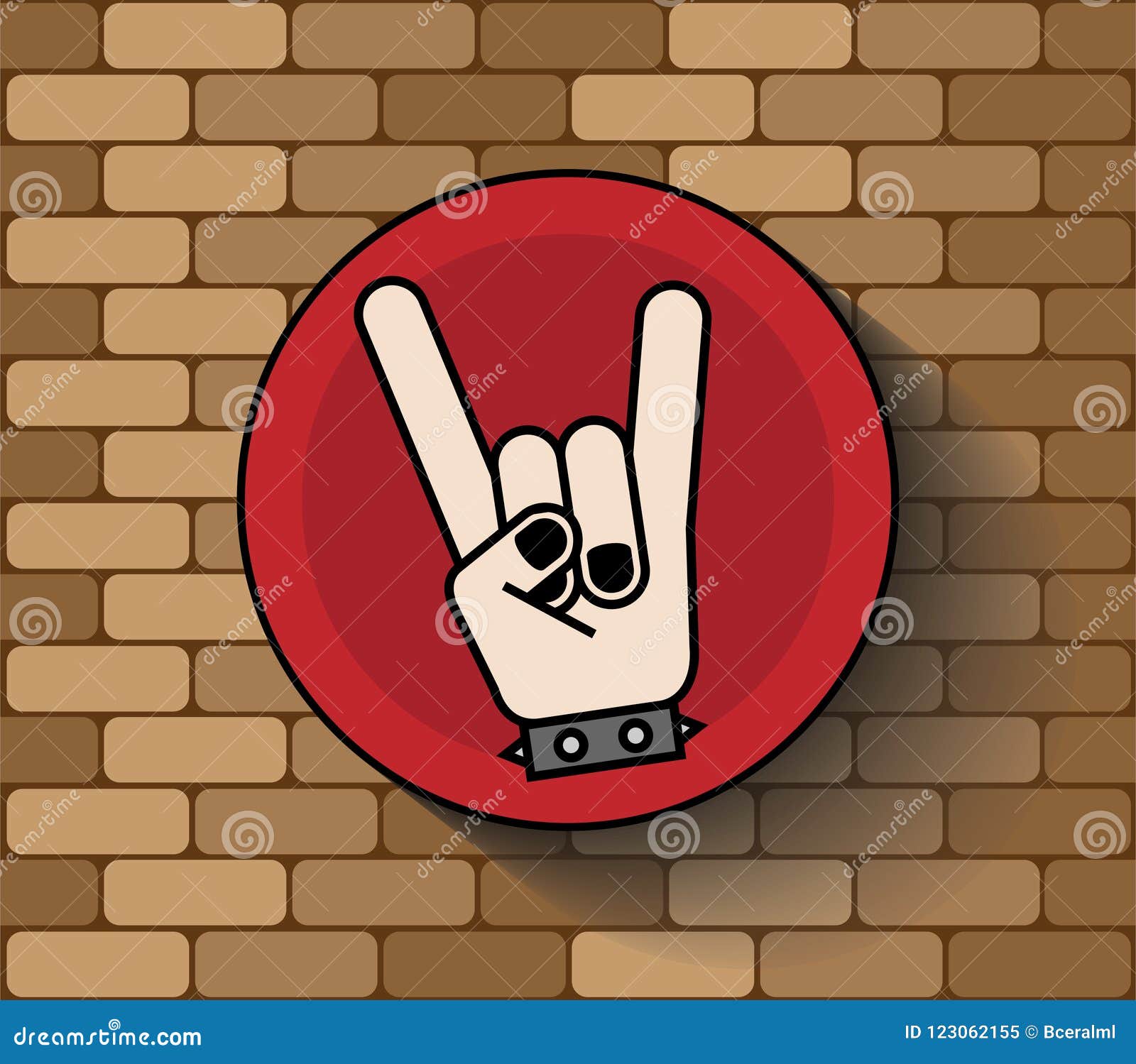 Rockhandzeichen-Symbol-Punkmetall Eingefleischt Vektor Abbildung ...